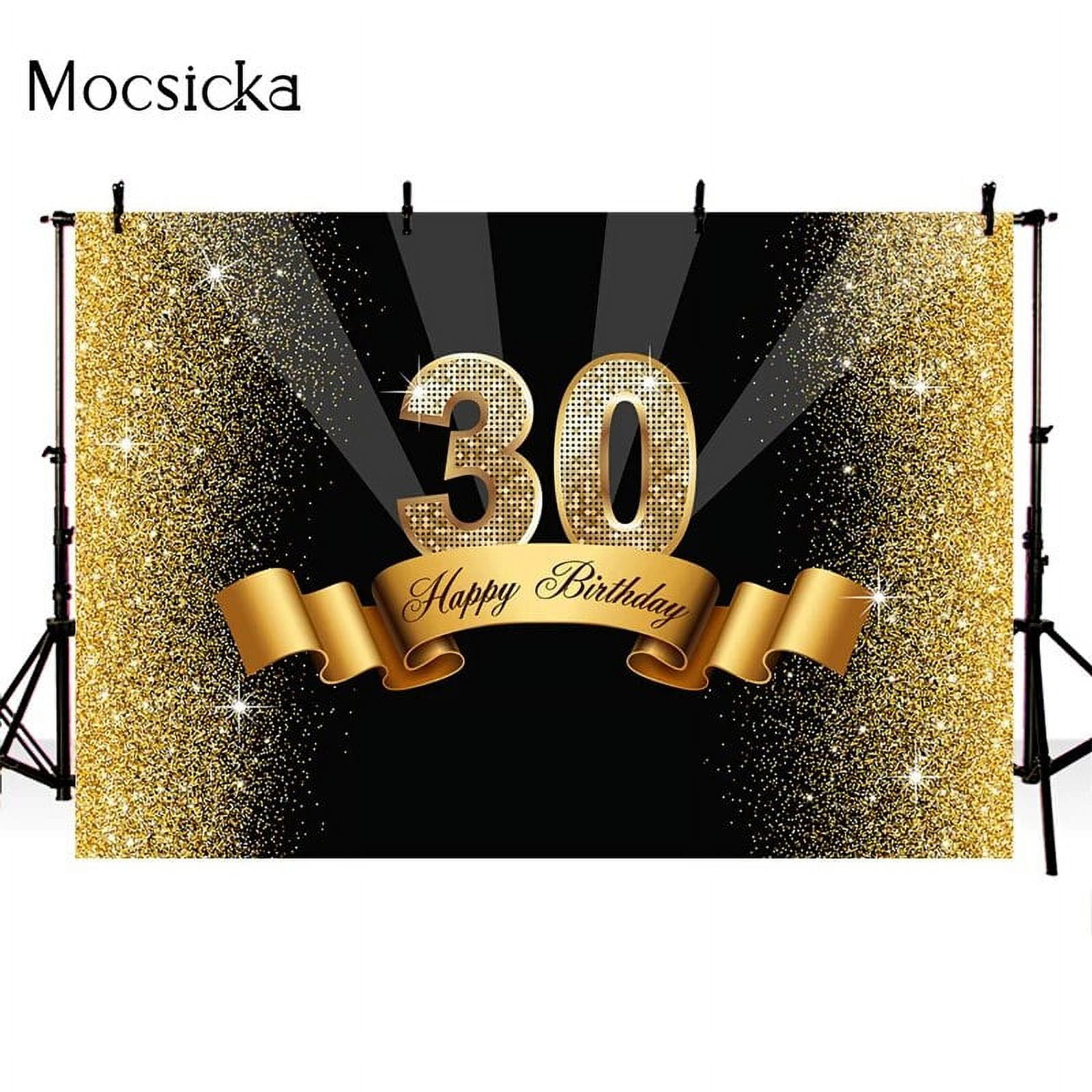 30th Birthday Photography Background for Silver and Rose Gold Backdrop ...