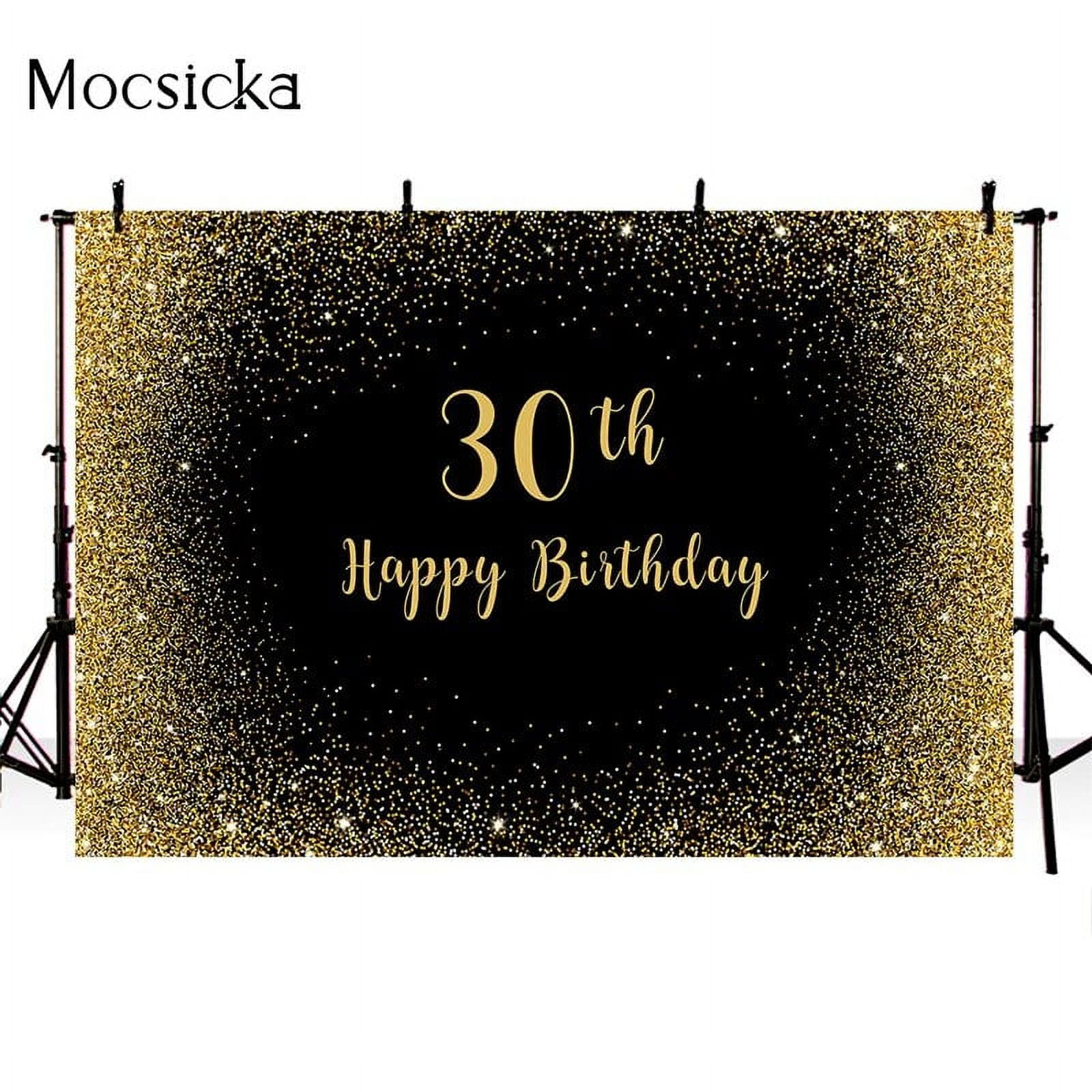 30th Birthday Photography Background for Silver and Rose Gold Backdrop ...