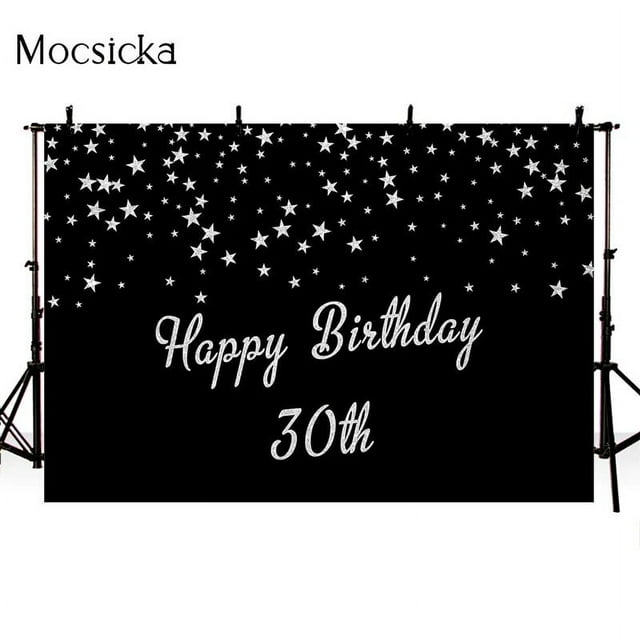 30th Birthday Photography Background for Silver and Rose Gold Backdrop ...