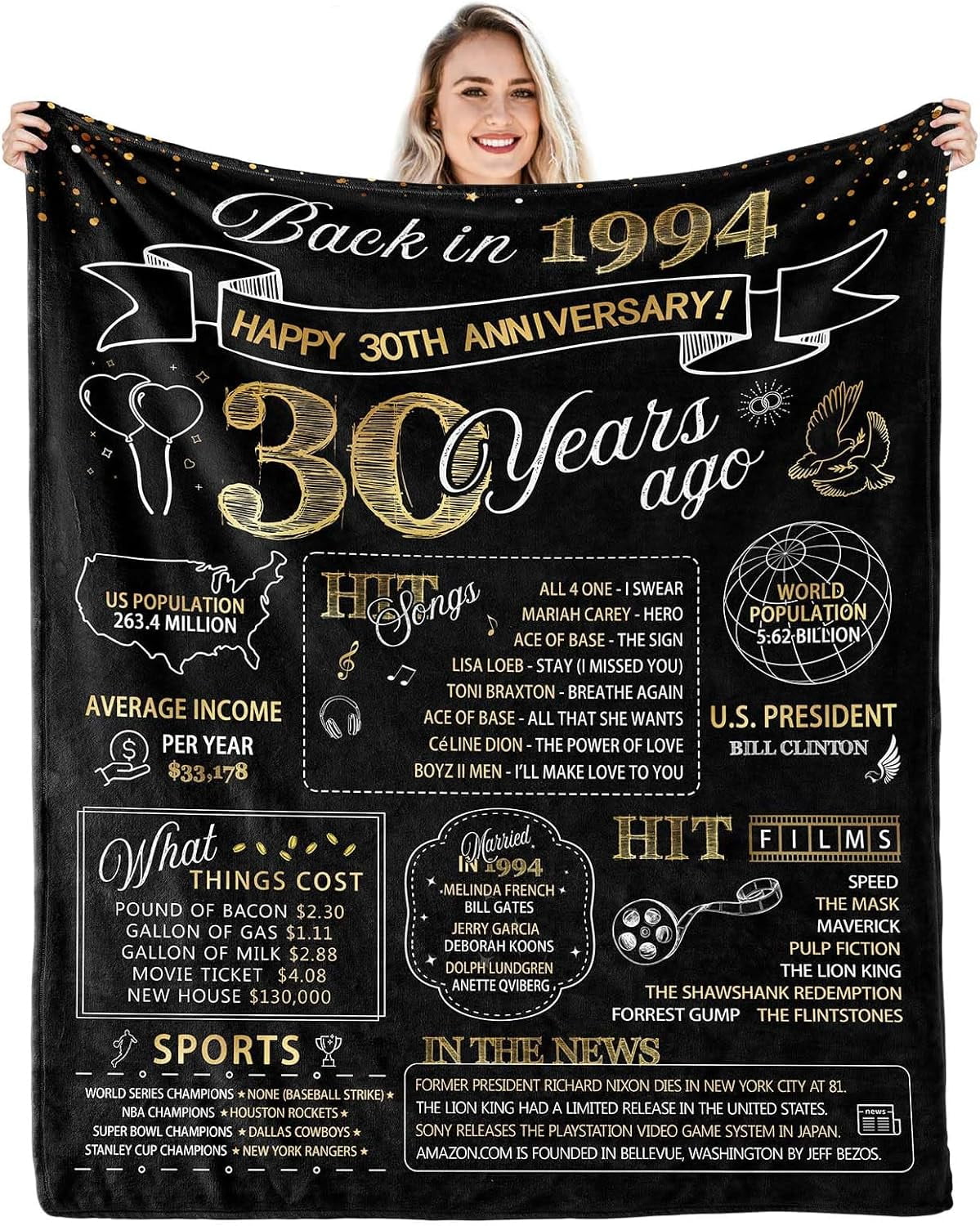 30th for Couple Gift for 30th Wedding Anniversary 30 Years of Marriage ...
