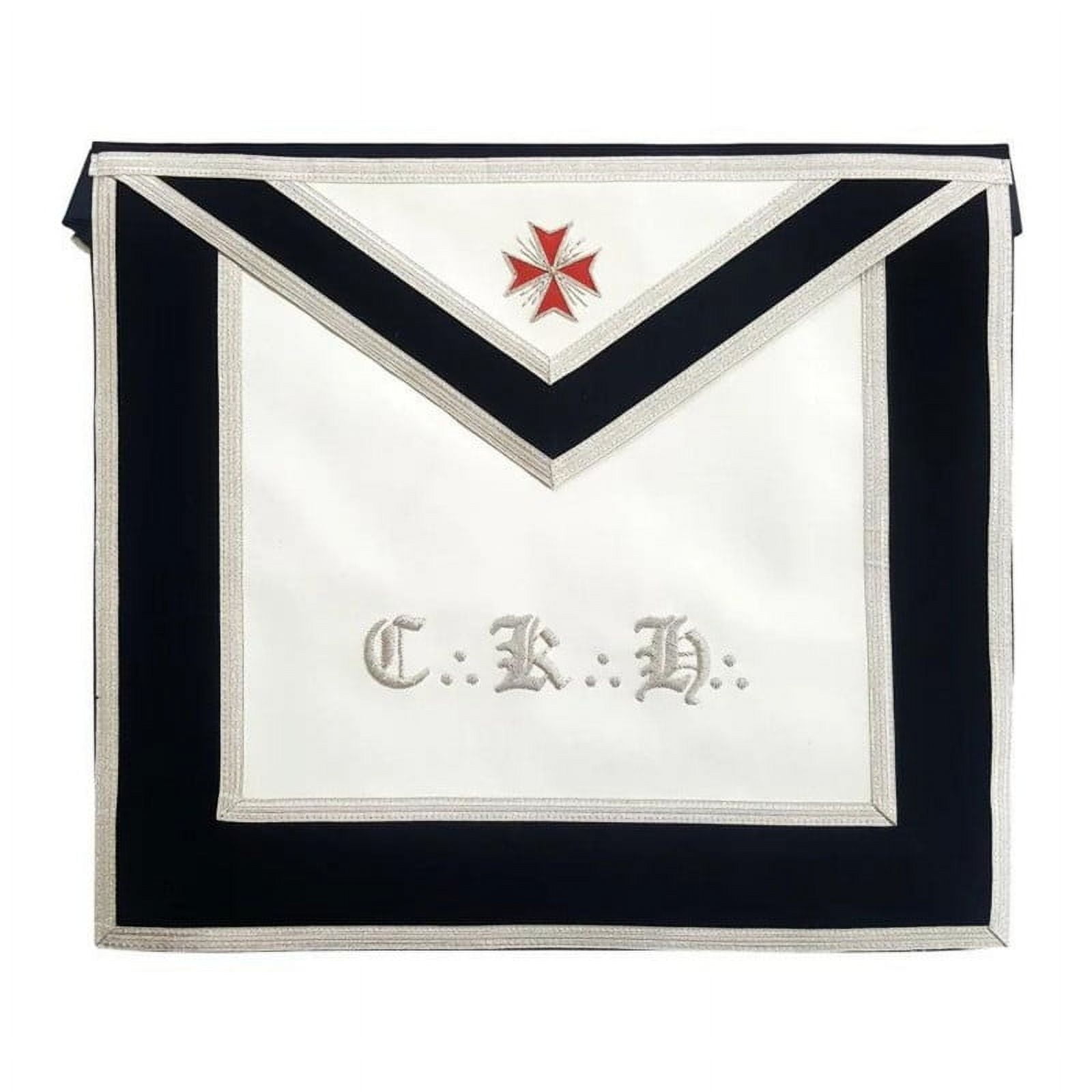 30th Degree Scottish Rite Apron - White & Black with Red Cross and Gold ...
