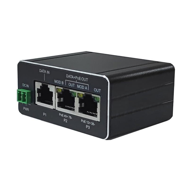 30w POE Injector Passive DC Input 48V 30w Output Support Mode A 12+36 ...