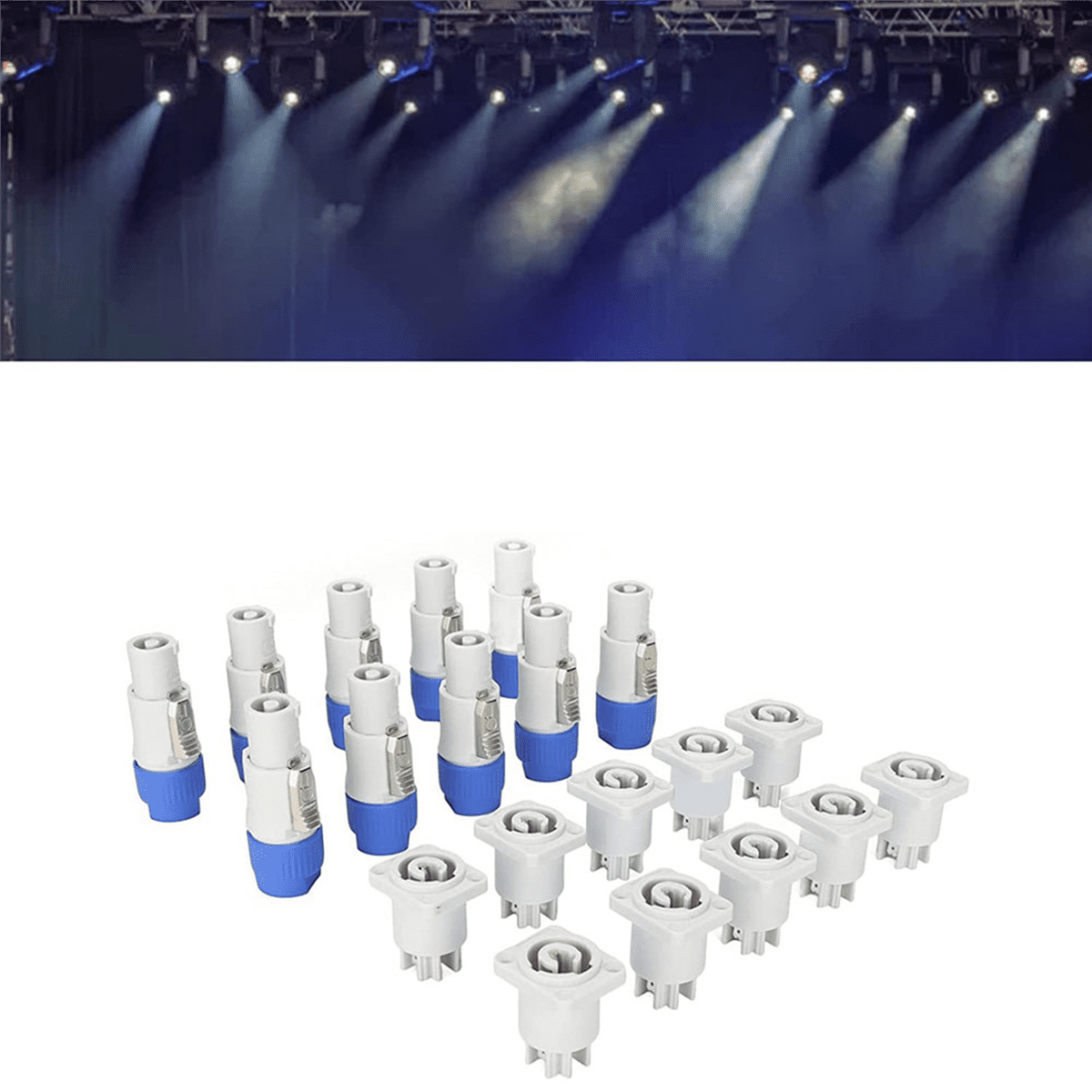 30x 3 Pin AC Power Con Male and Female Head Connectors, Signal Input ...