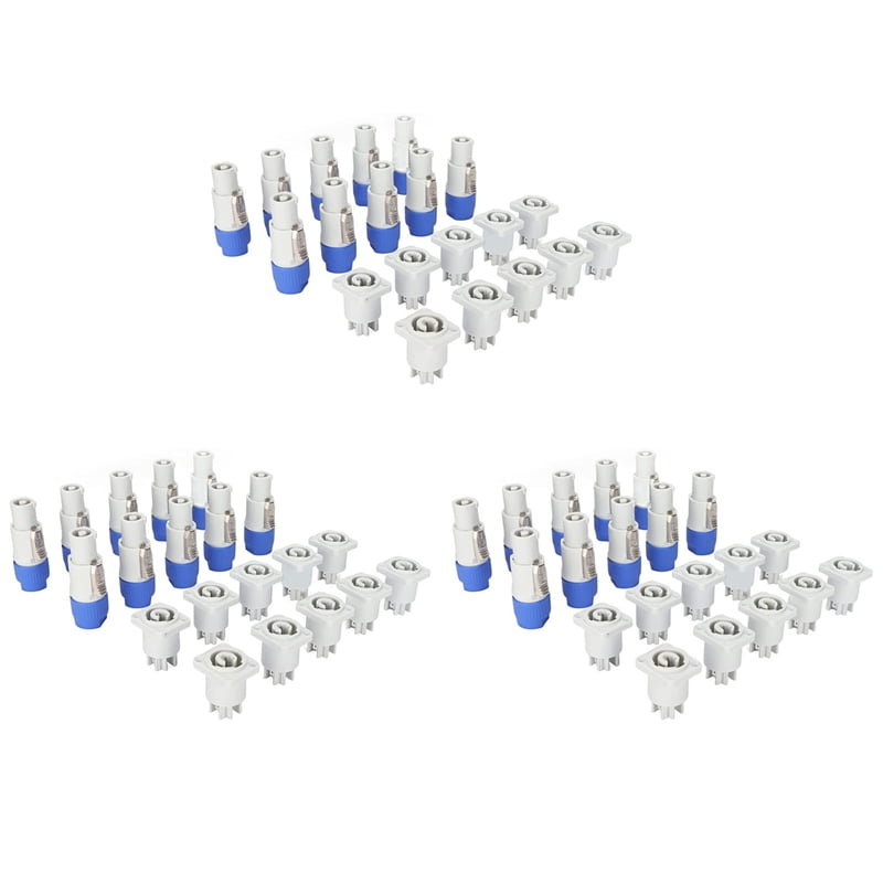 30x 3 Pin AC Power Con Male and Female Head Connectors, Signal Input ...