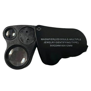Double Lens Eyeglass Black Loupe Magnifier Jeweler's Loupe Tool 10x ...