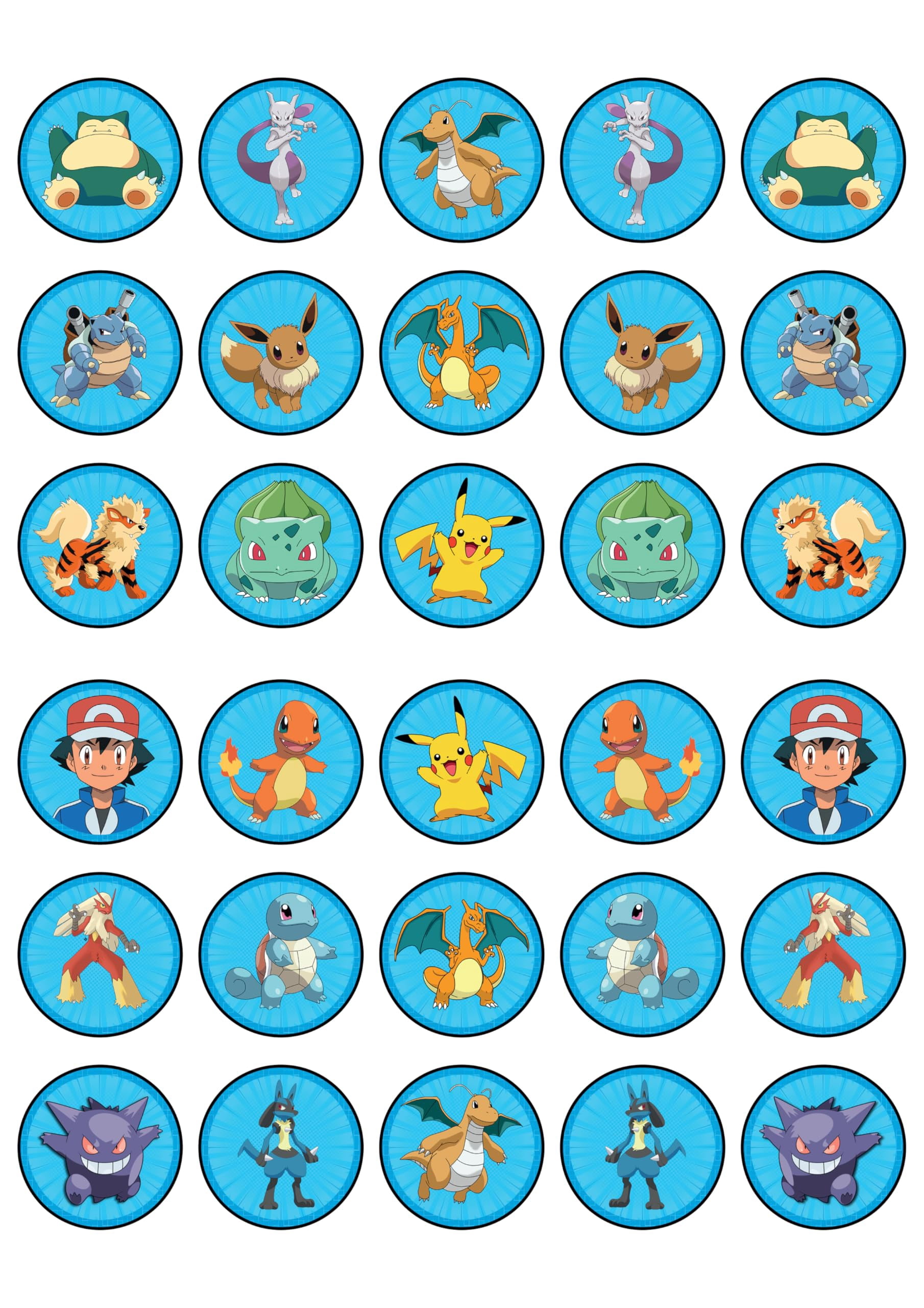30x Cute Anime 2023 Cupcake Toppers – Edible Happy Birthday Décor ...