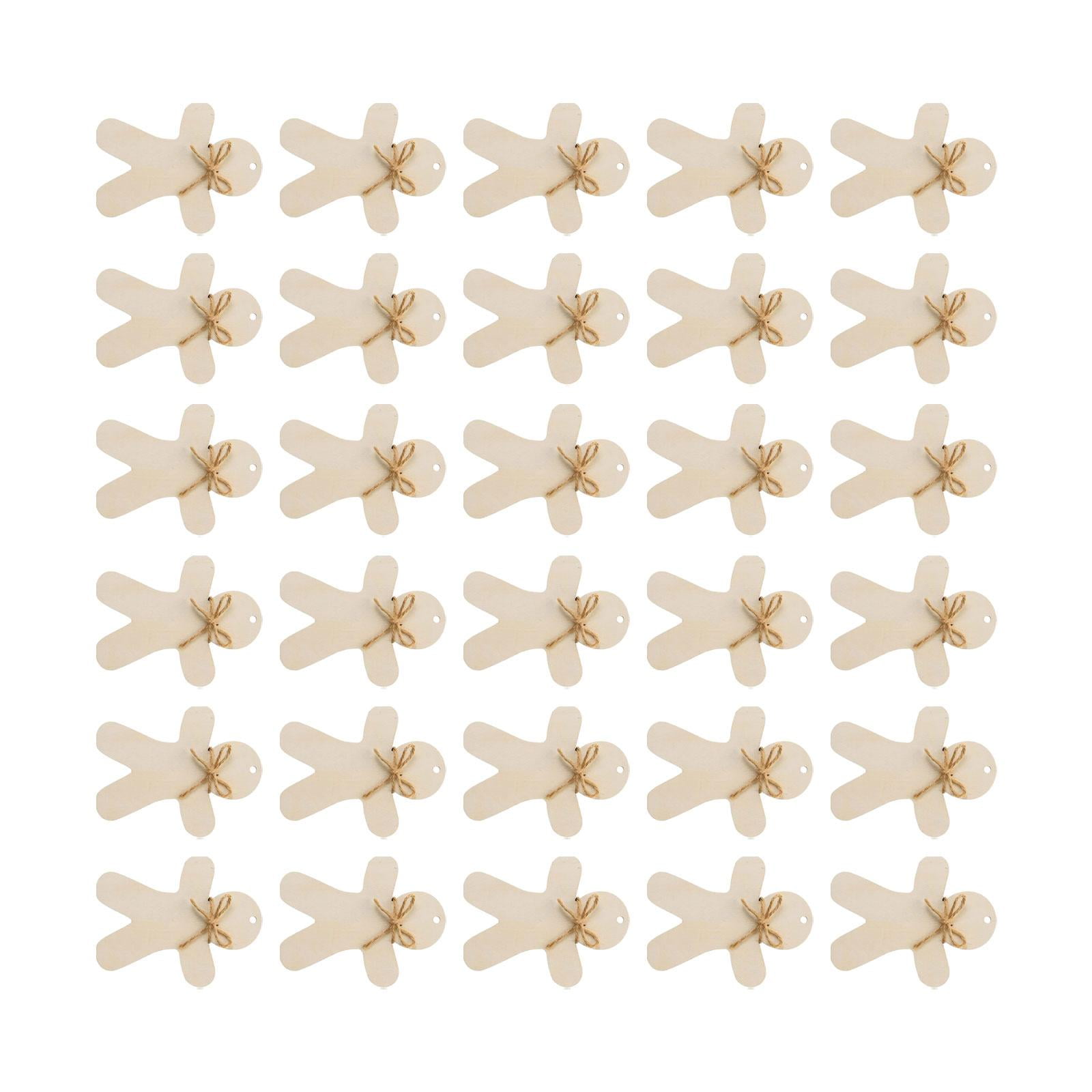 30x DIY Crafting Unpainted Gingerbread Man Home Decor Gingerbread Man ...