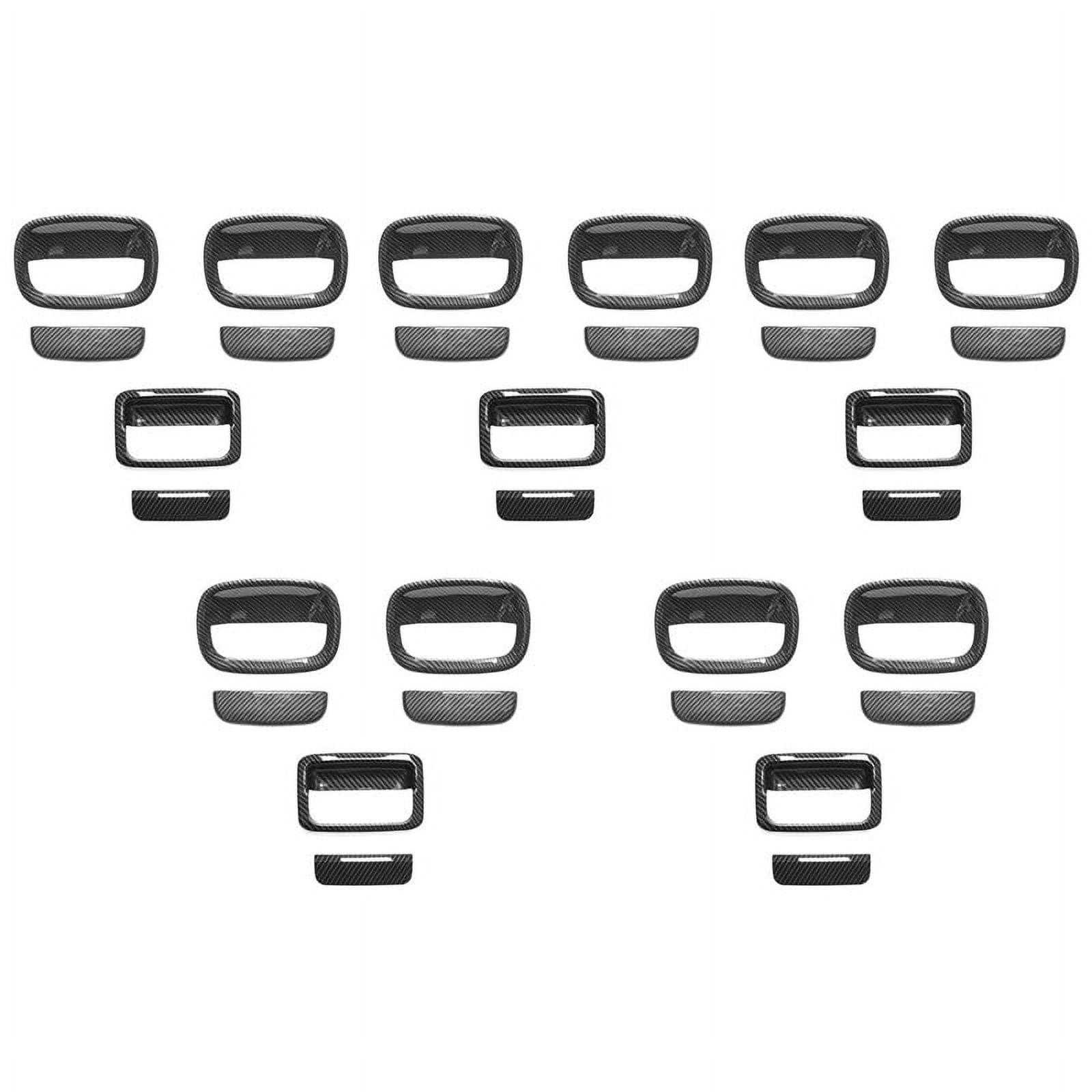 30x Door Handle Shell Outer Door Handle Decoration Cover ABS Carbon ...