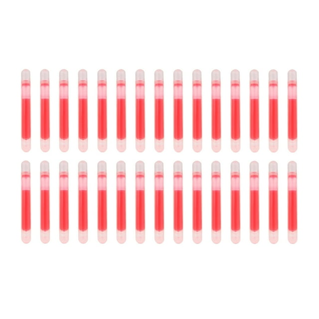 30x Fluorescent Light Stick Luminous Lightstick Float Rod red - Walmart.com