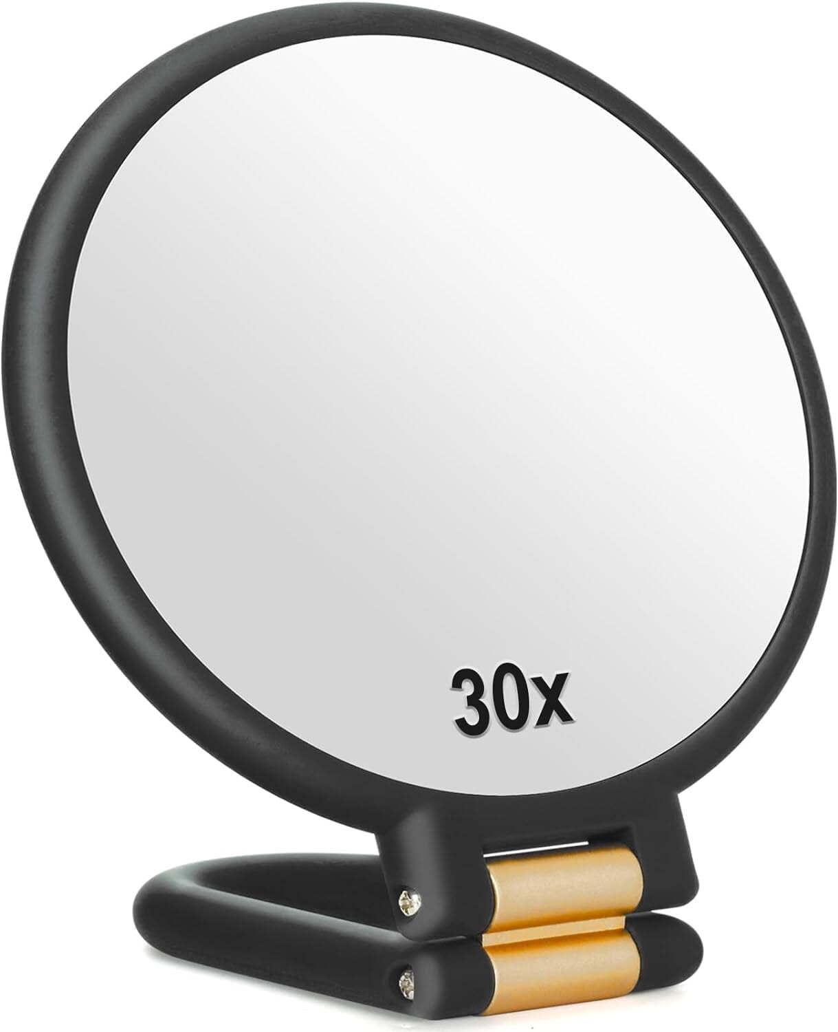 30x Magnifying Mirror, Travel Hand Mirrors with Handle - Double Side ...