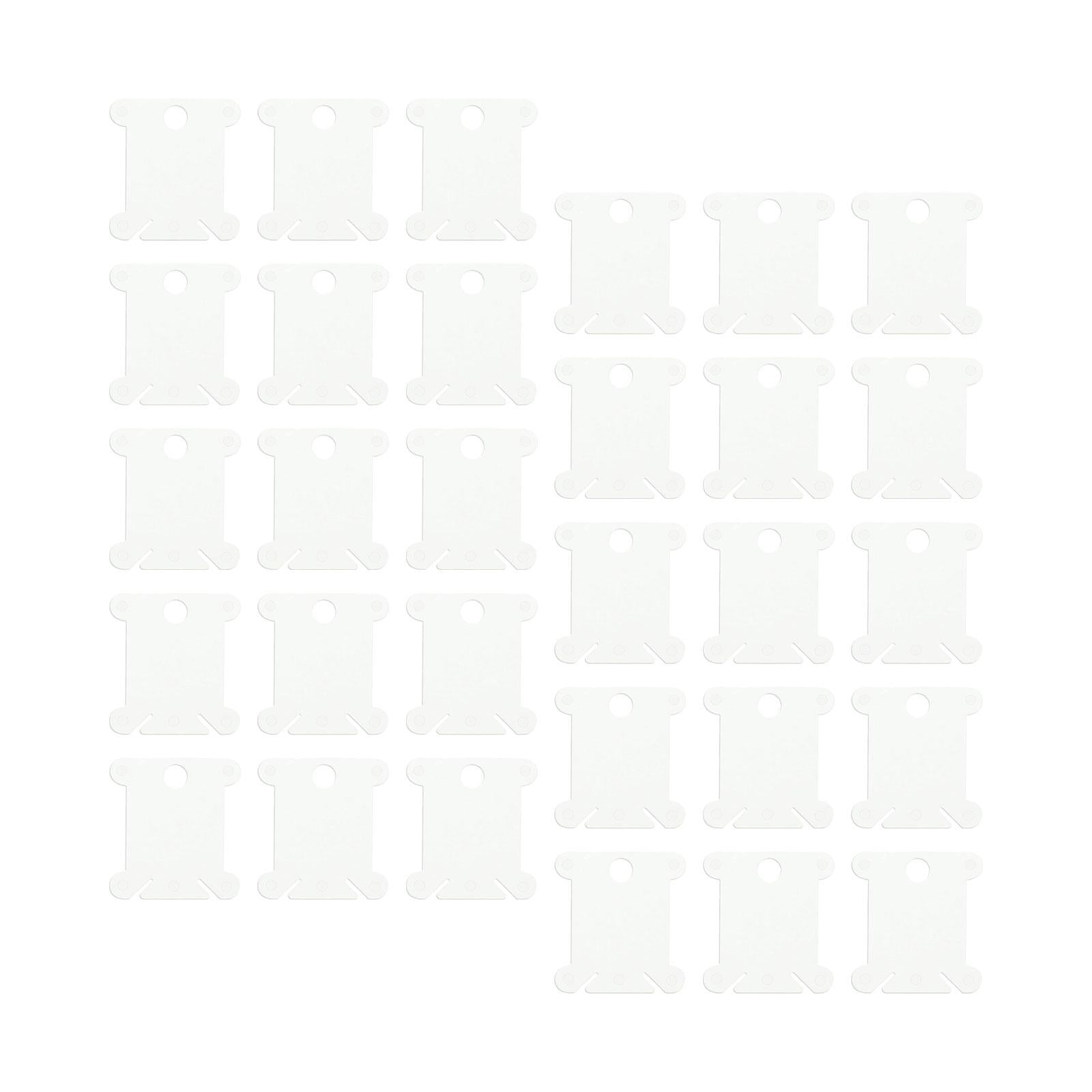 30x Thread Bobbins Embroidery Floss Organizer Cardboard Cross Stitch ...