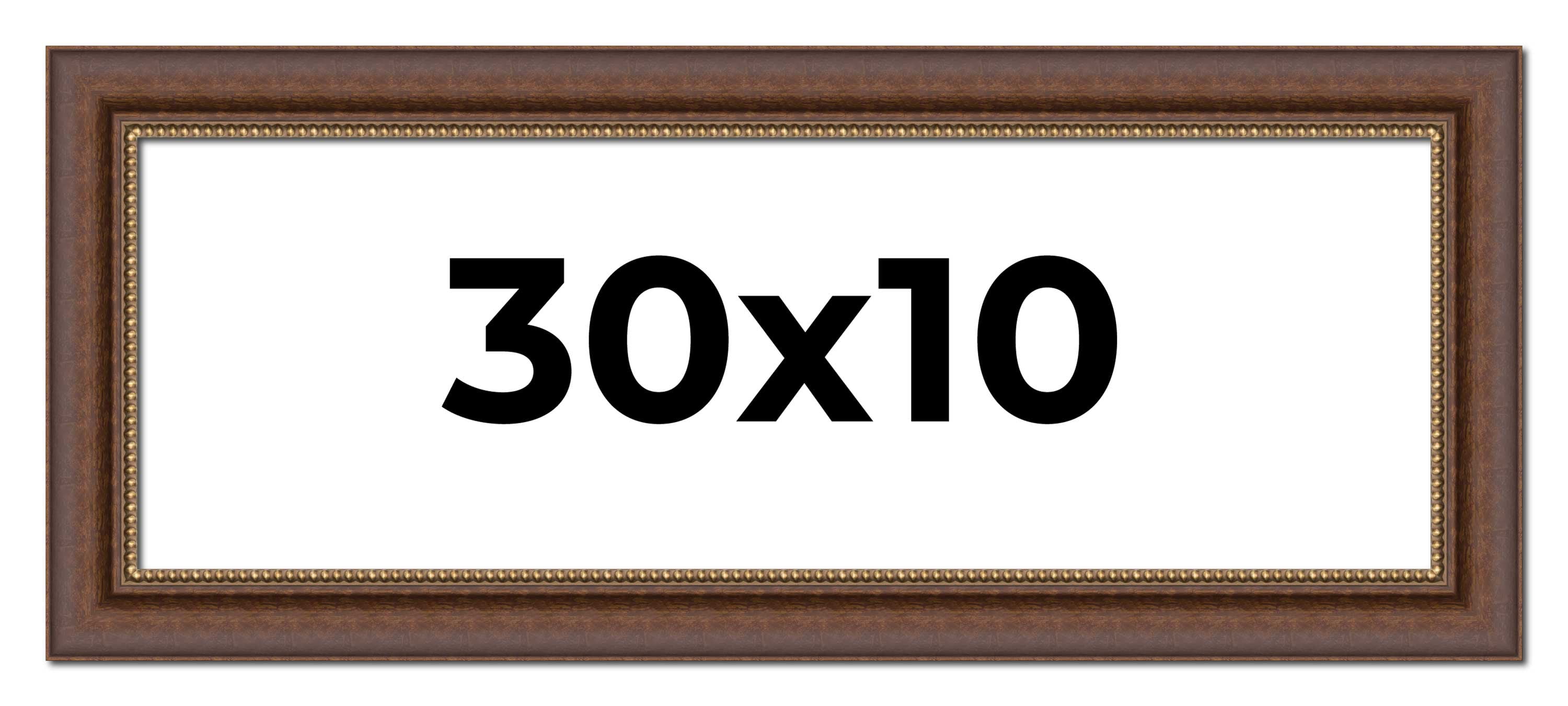30x10 Copper and Brown Real Wood Picture Frame Width 2 inches ...