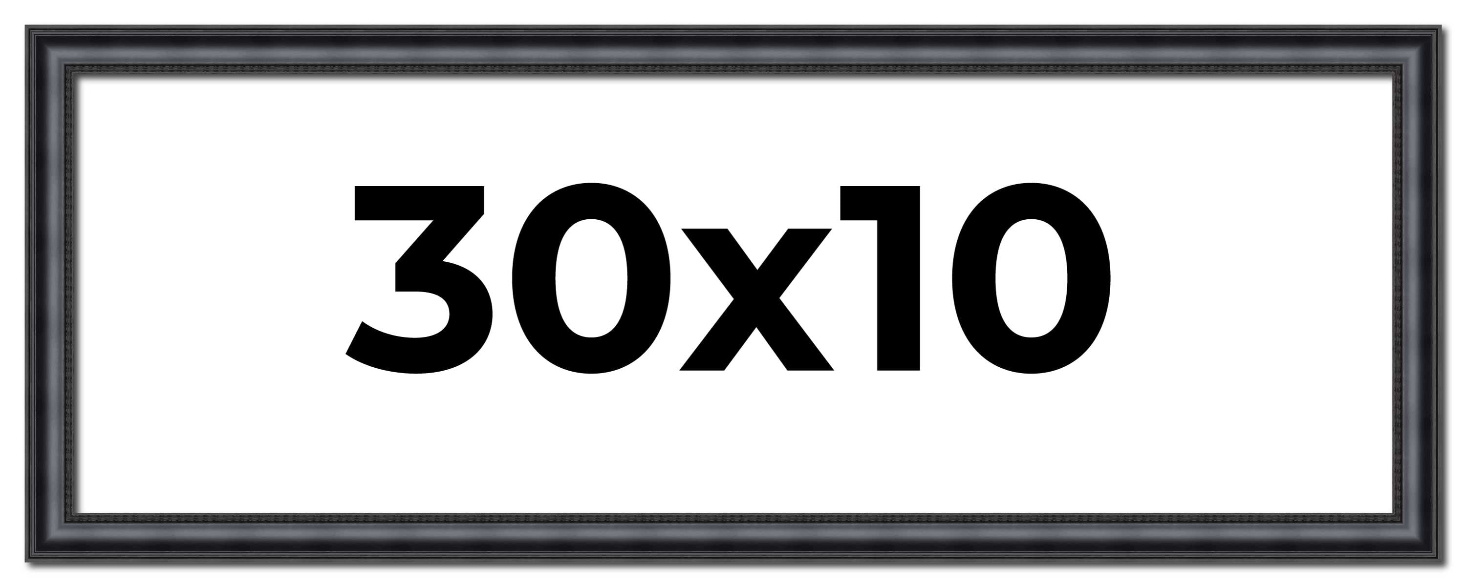 30x10 Frame Black Real Wood Picture Frame Width 1.25 inches | Interior ...