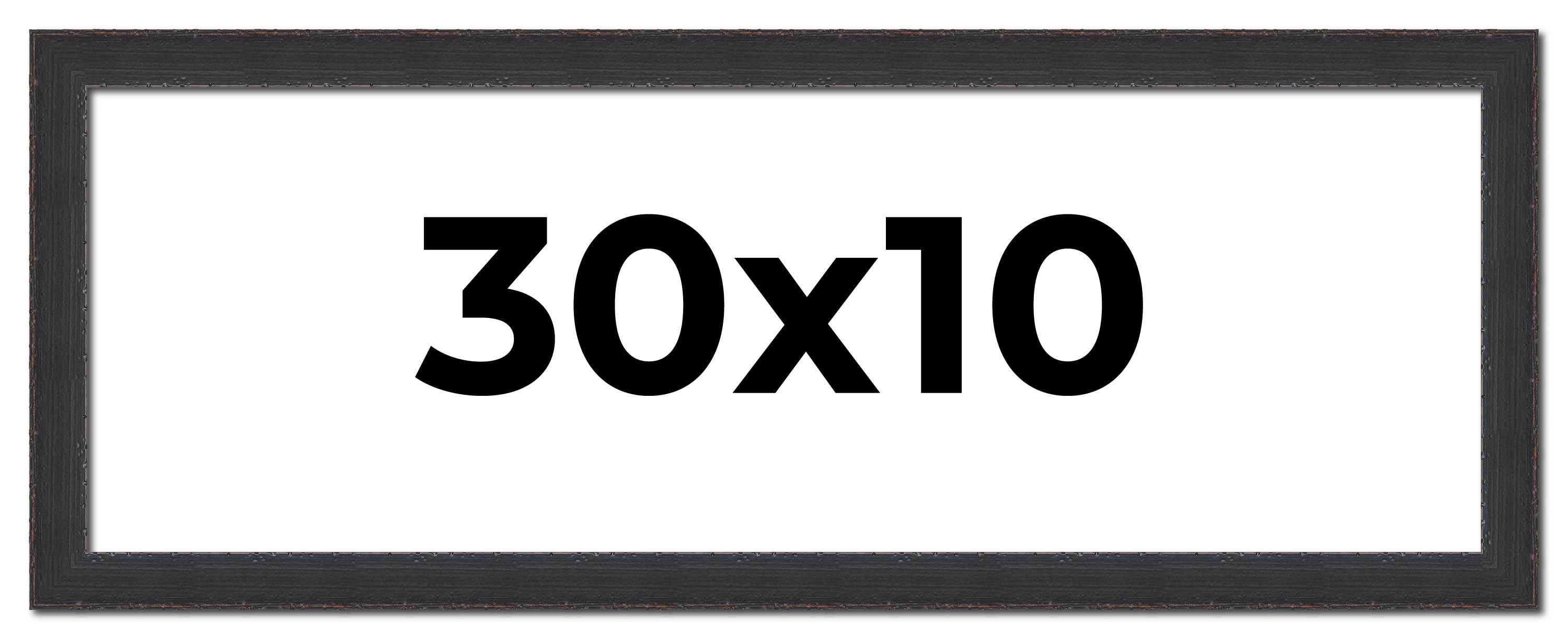 30x10 Frame Black Real Wood Picture Frame Width 1.25 Inches | Interior ...