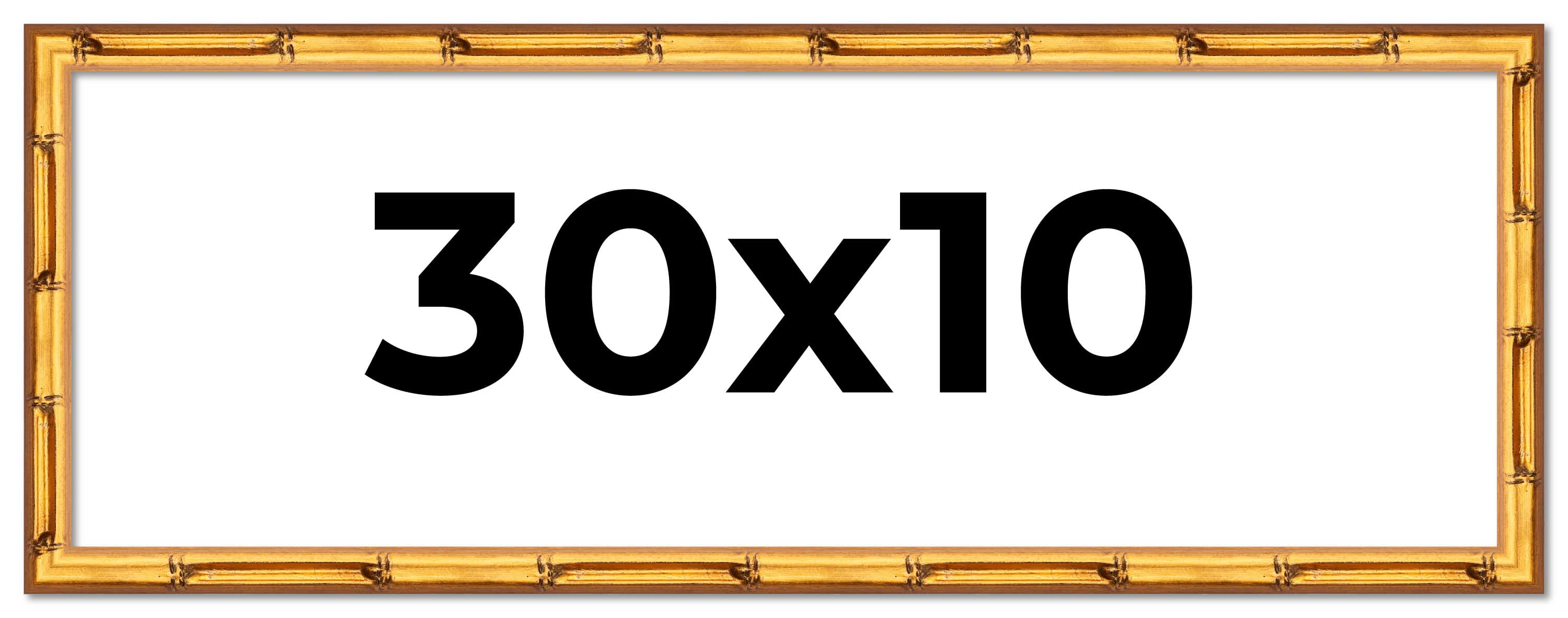 30x10 Frame Gold Bamboo Picture Frame - Complete Modern Photo Frame ...