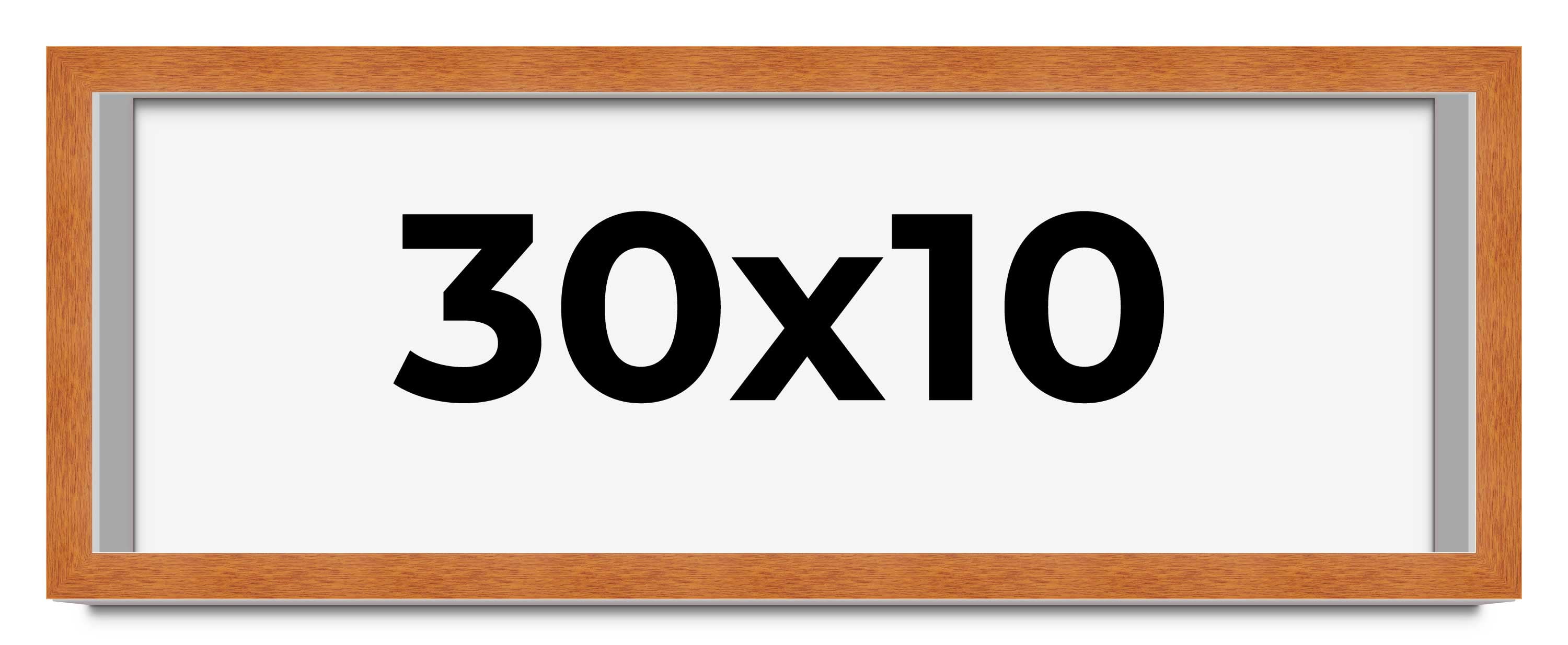 30x10 Frame Honey Pecan Brown Picture Frame - Modern Photo Frame ...
