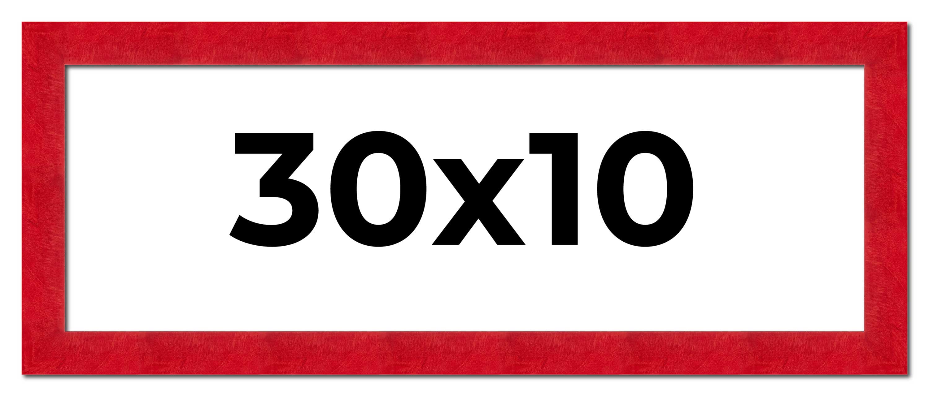 30x10 Frame Red Burl Solid Wood Picture Frame Width 1.75 Inches ...