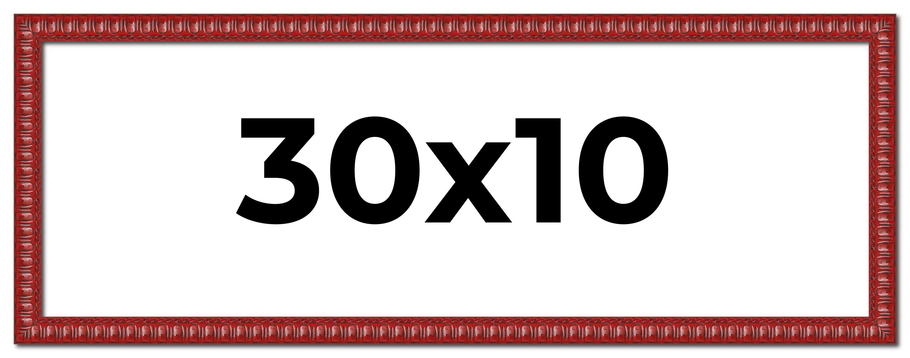 30x10 Frame Red Solid Wood Picture Frame Width 1 Inches | Interior ...