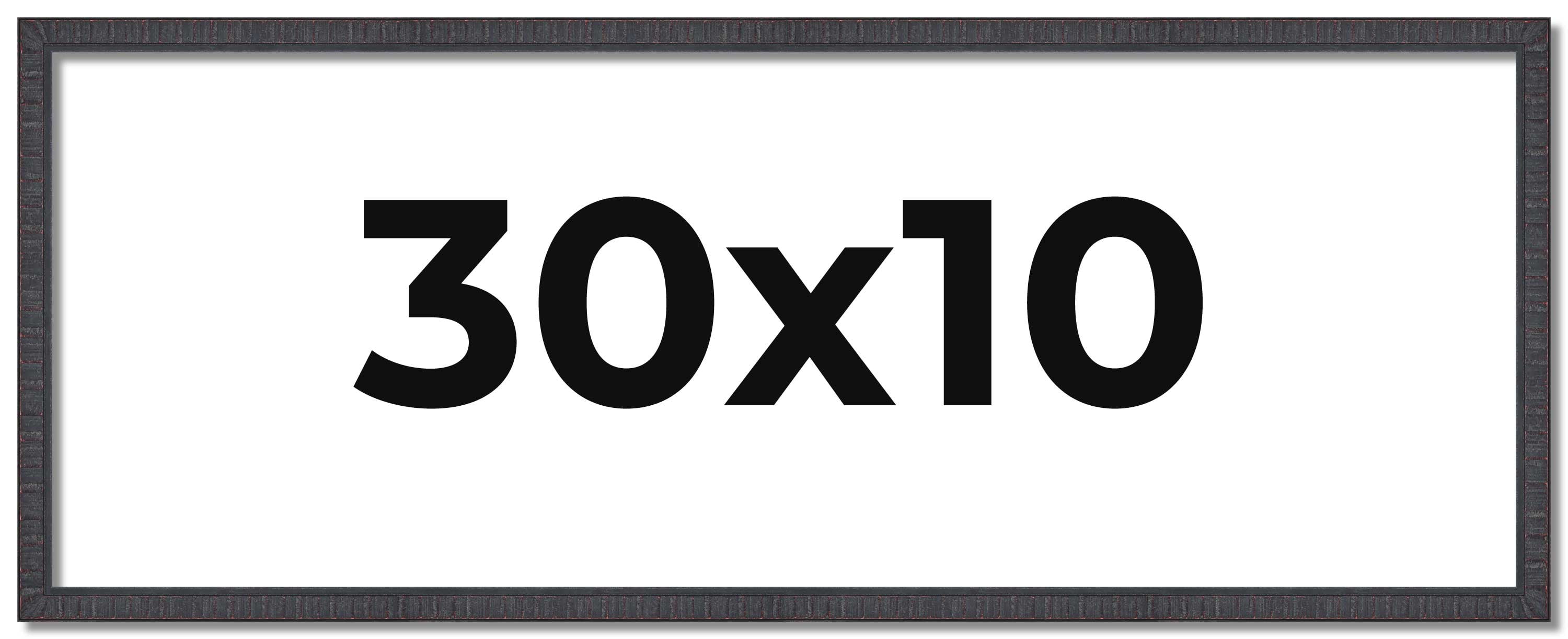 30x10 Rustic Brown Real Wood Picture Frame Width 0.75 inches | Interior ...