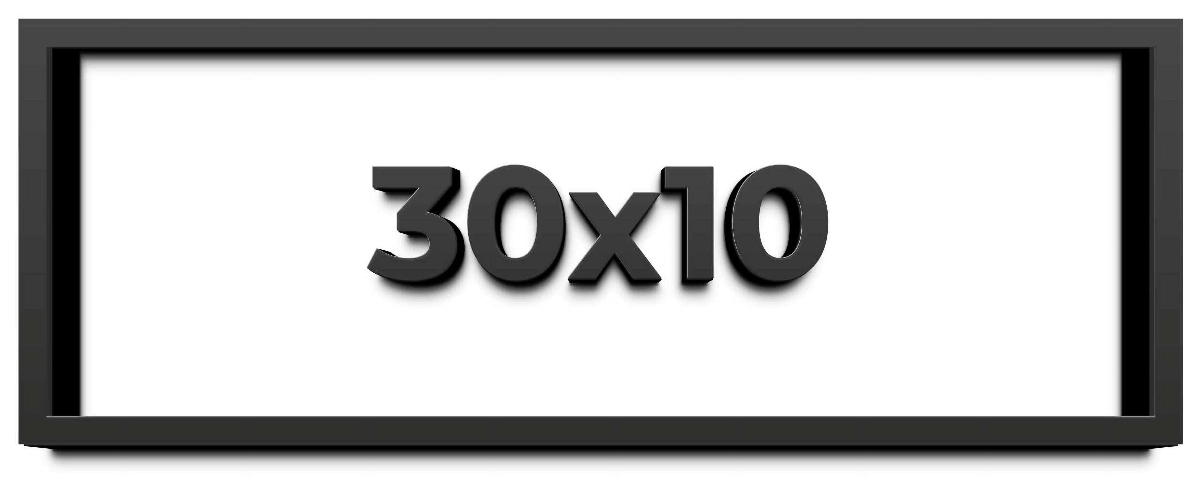 30x10 Shadow Box Frame Black | 1 inches Deep Real Wood Contemporary ...