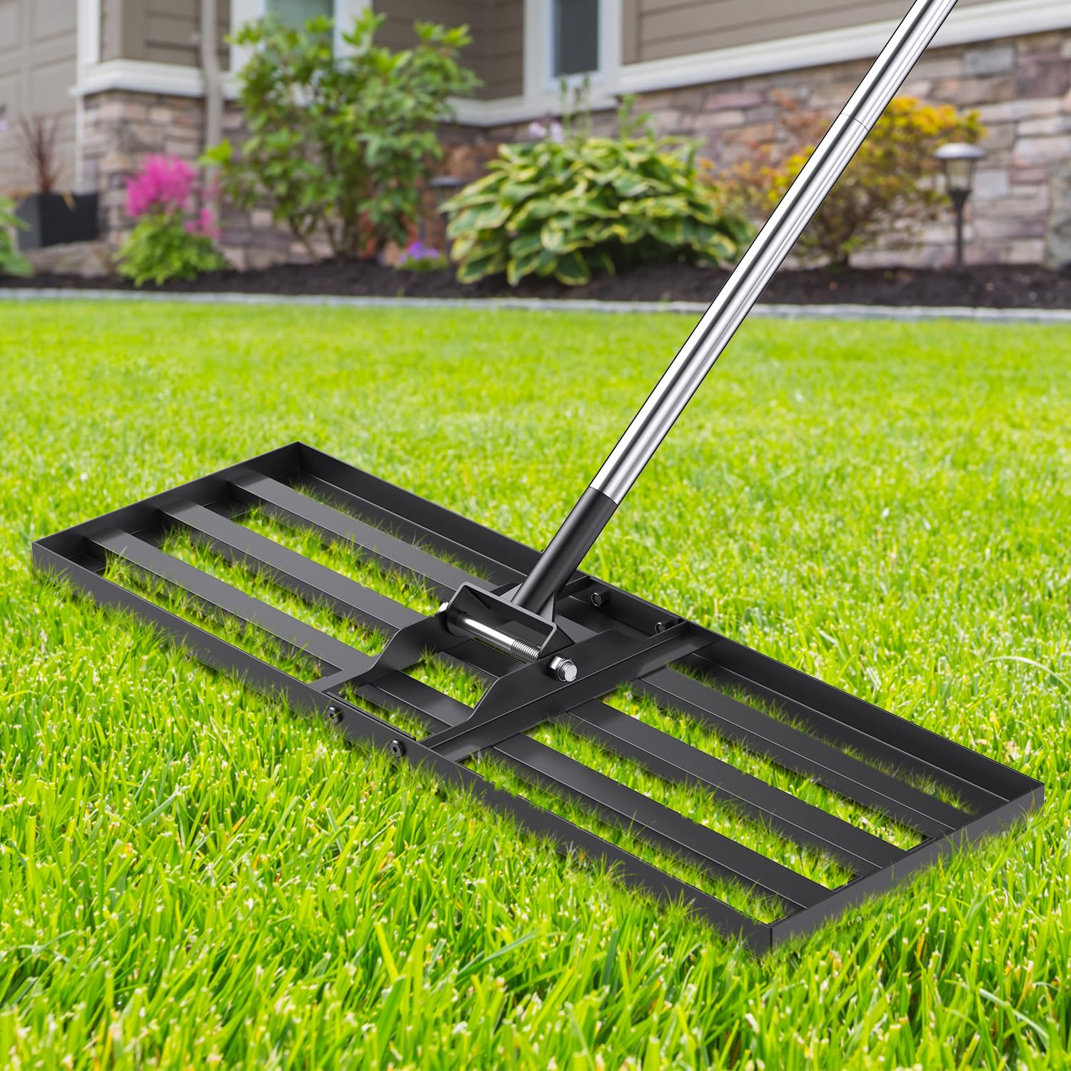 30x10 inch Lawn Leveling MMF7 Rake, Yumatum 72" Effort Saving Lawn ...