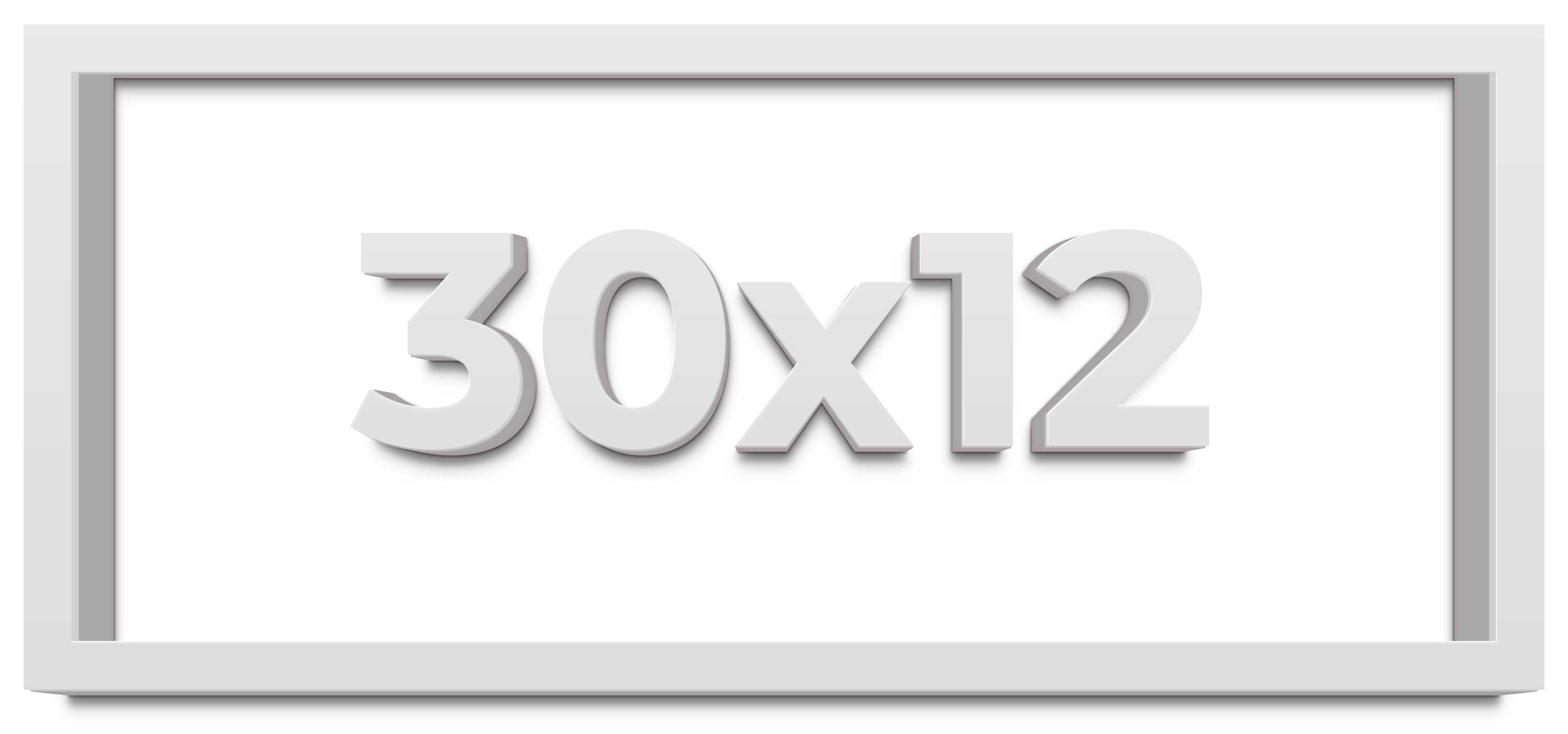 30x12 Shadow Box High Gloss White Display Frame | 1.625 Inches Deep | 1 ...