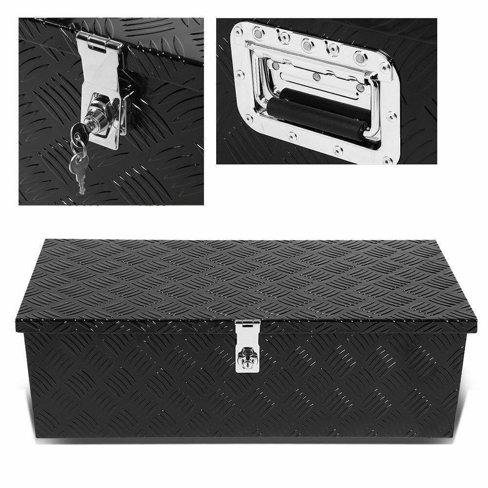 30x13x10"Black Aluminum 12-Gauge Pickup Trunk Bed Tool Box Trailer ...