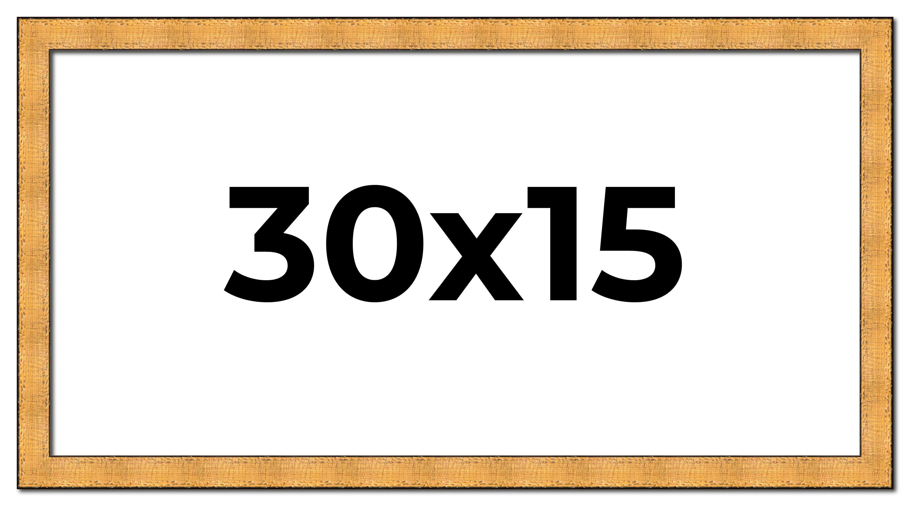 30x15 Frame Gold Rustic Solid Wood Picture Frame | 1.25 Inch Wide ...