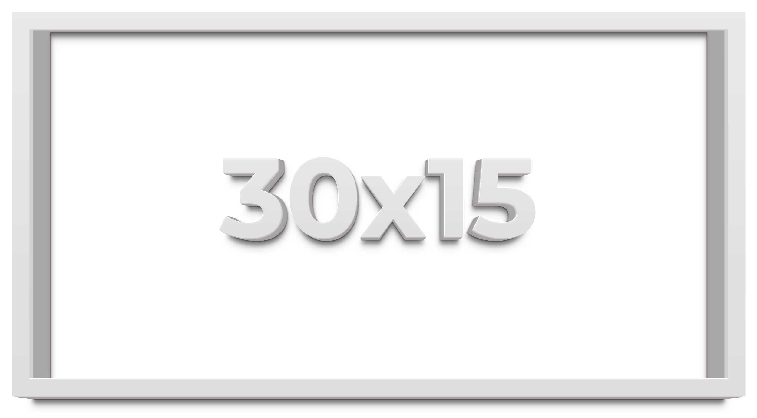 30x15 Shadow Box Frame White | 1 Inches Deep Real Wood Contemporary ...