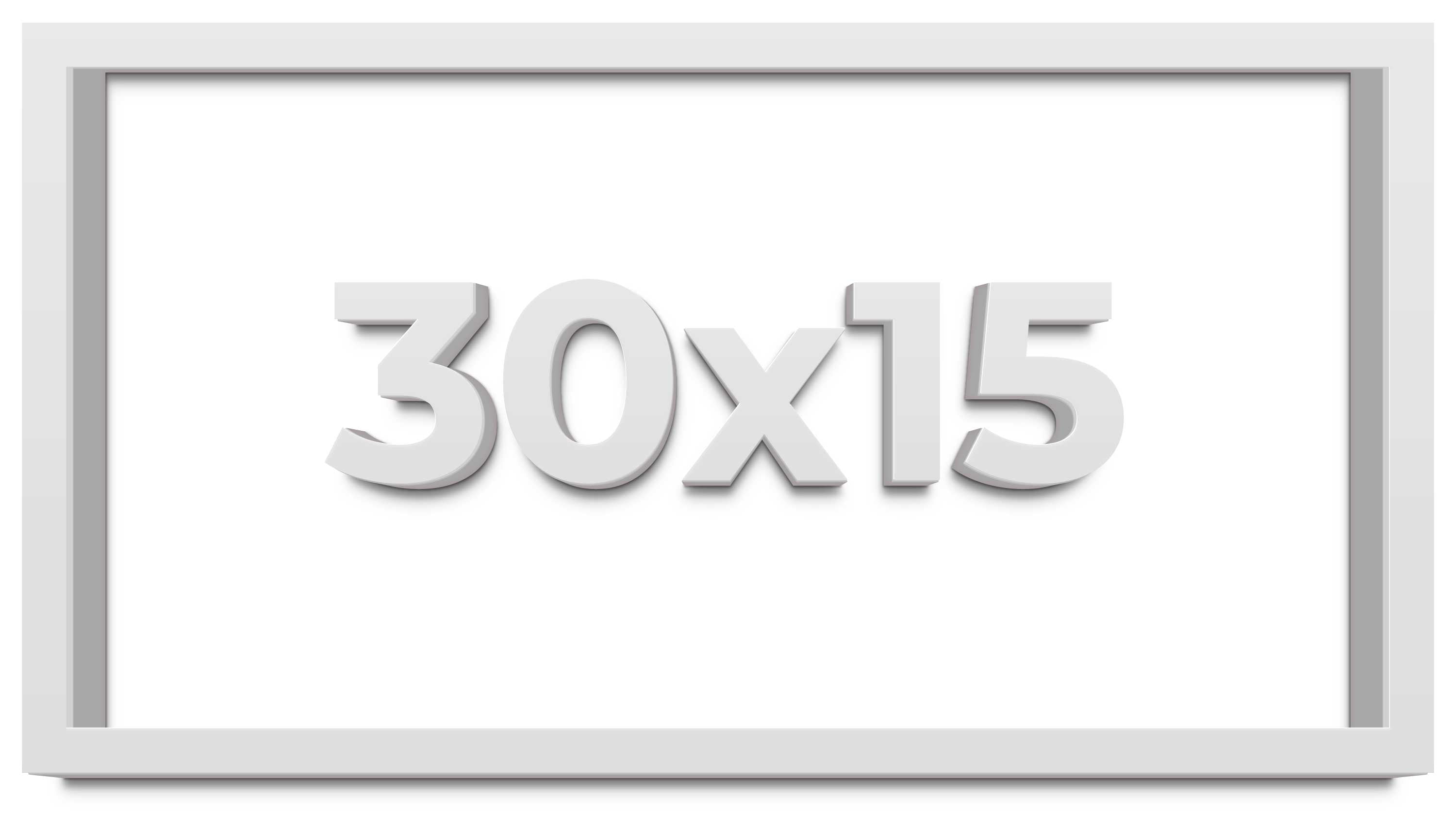 30x15 Shadow Box High Gloss White Display Frame | 1.625 Inches Deep | 1 ...