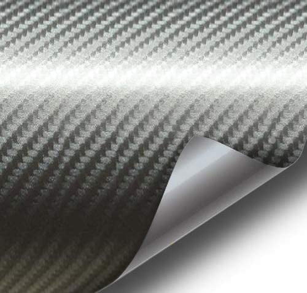 30x152cm 7D Gloss Carbon Fibre Car Vinyl Wrap Black Film Sticker Air ...