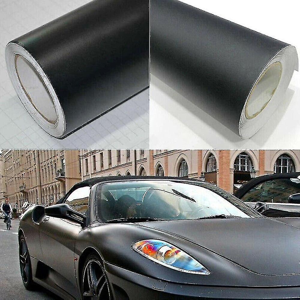 30x152cm Matte Films Black Vinyl Film Wrap Car Diy Sticker Vehicl ...
