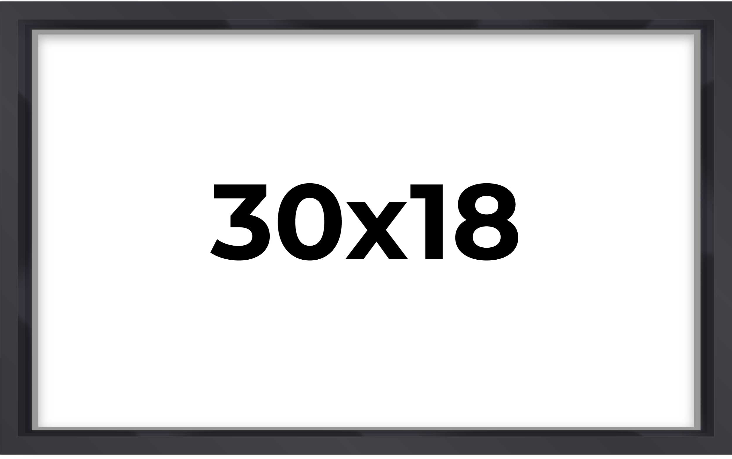 30x18 Black Shadowbox Frame - Interior Size 30x18 by 1 Inches - Made to ...