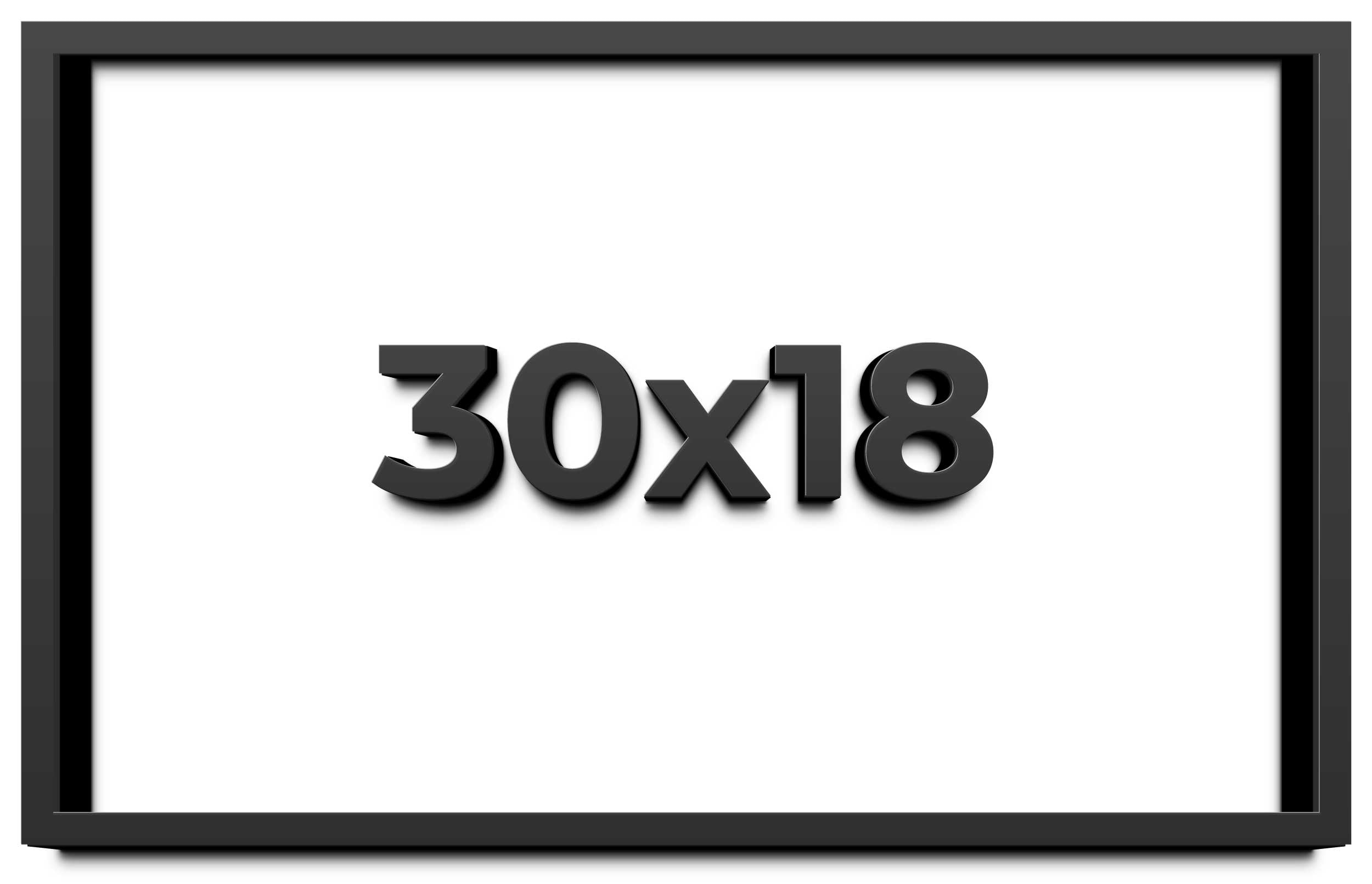30x18 Shadow Box Frame Black | 1 inches Deep Real Wood Contemporary ...