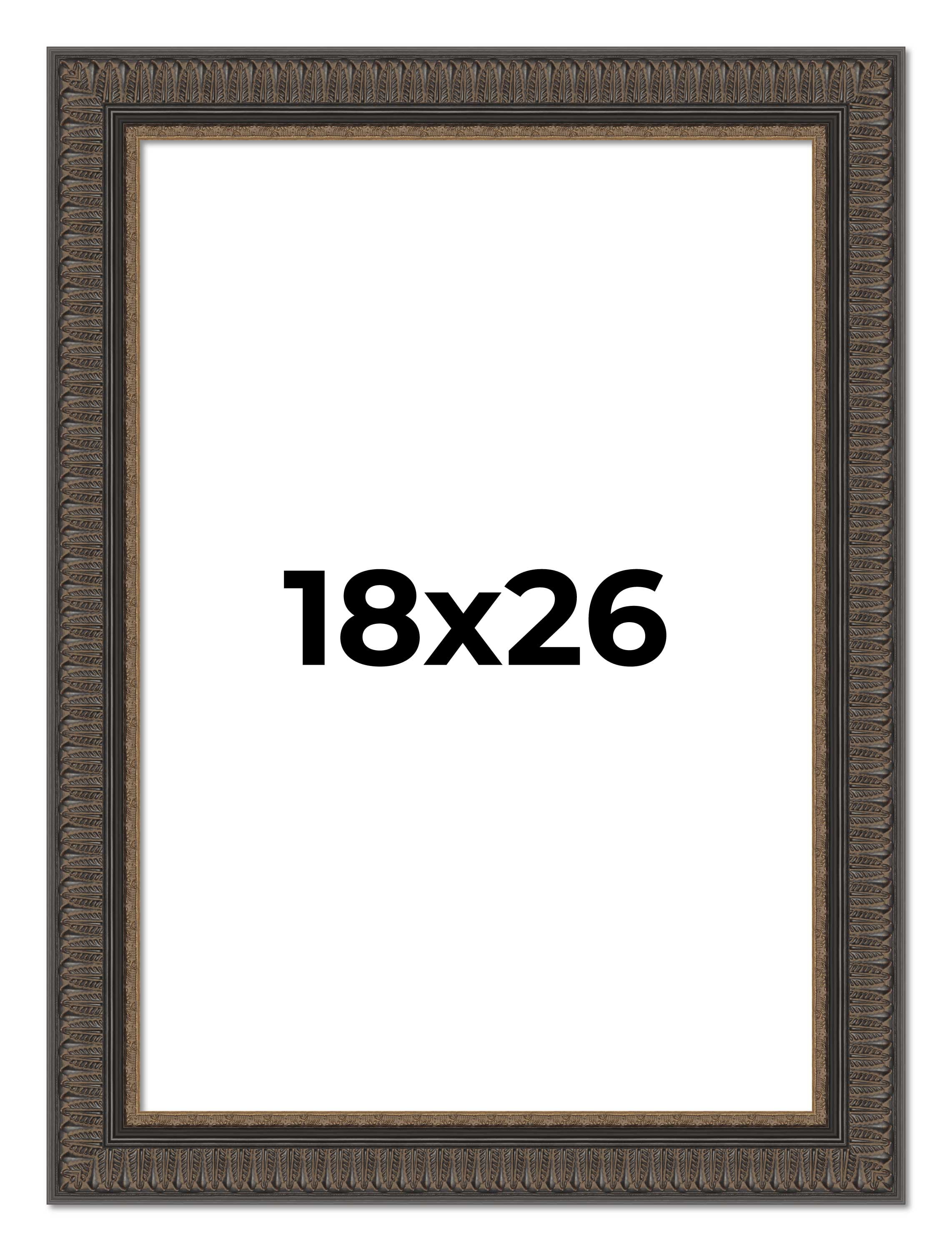 18x26 Museum Brown Picture Frame - UV Acrylic, Foam Board Backing ...
