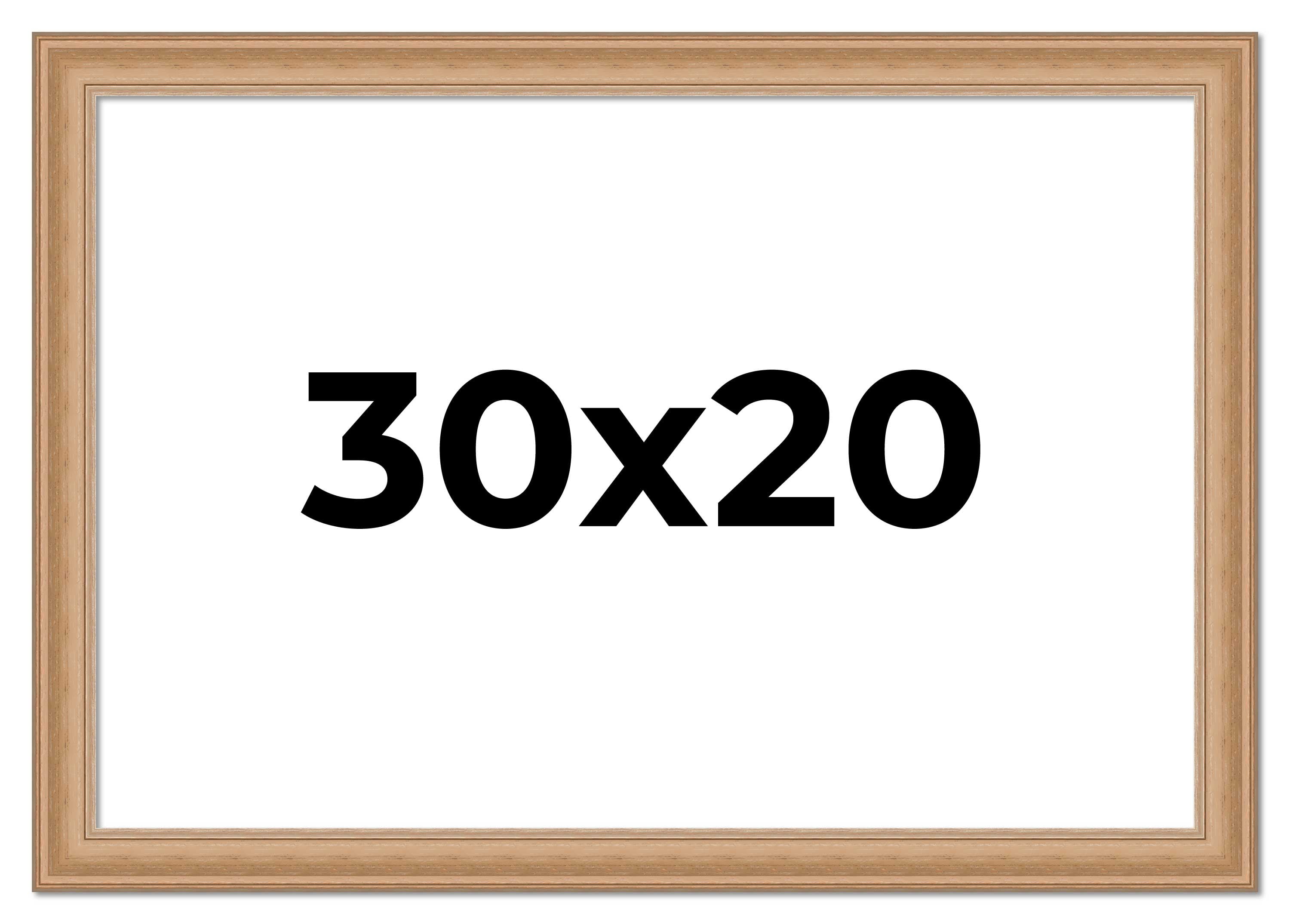 30x20 Frame Charleston Honey Brown Solid Wood Picture Frame Width 1.75 ...