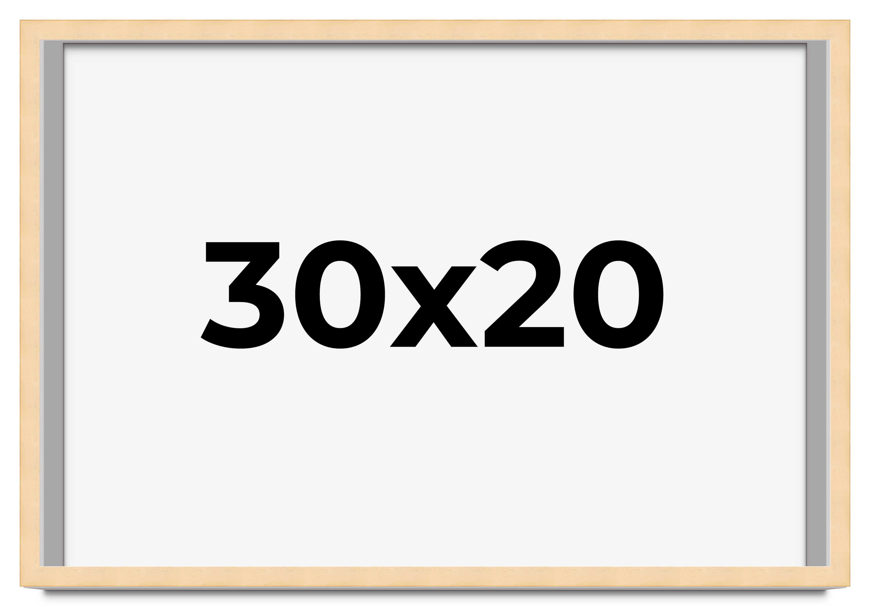30x20 Frame Natural Wood Picture Frame | 0.75 Inch Moulding Width ...