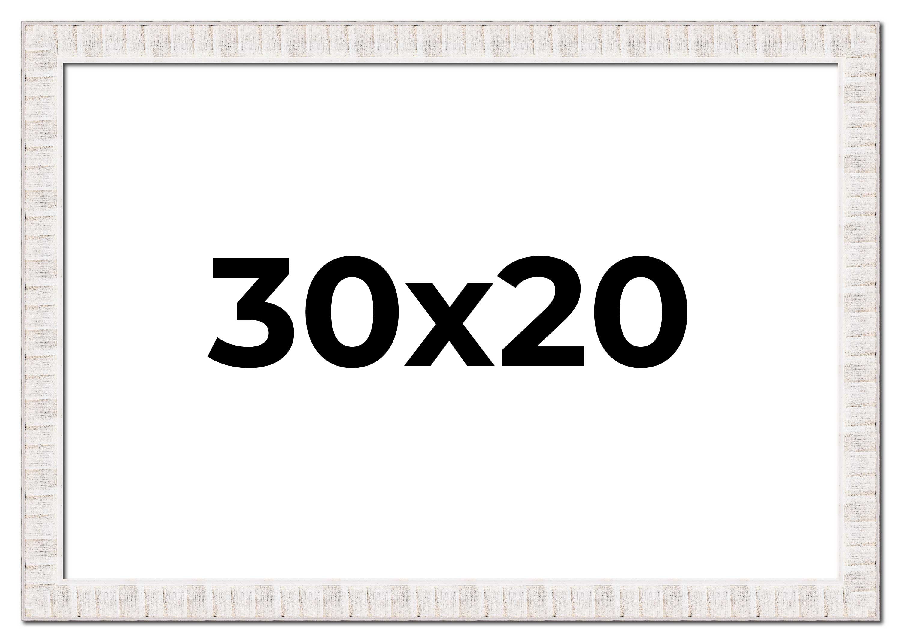 30x20 Frame White Sonoma Rustic Wood Picture Frame | 1.5 Inch Moulding ...