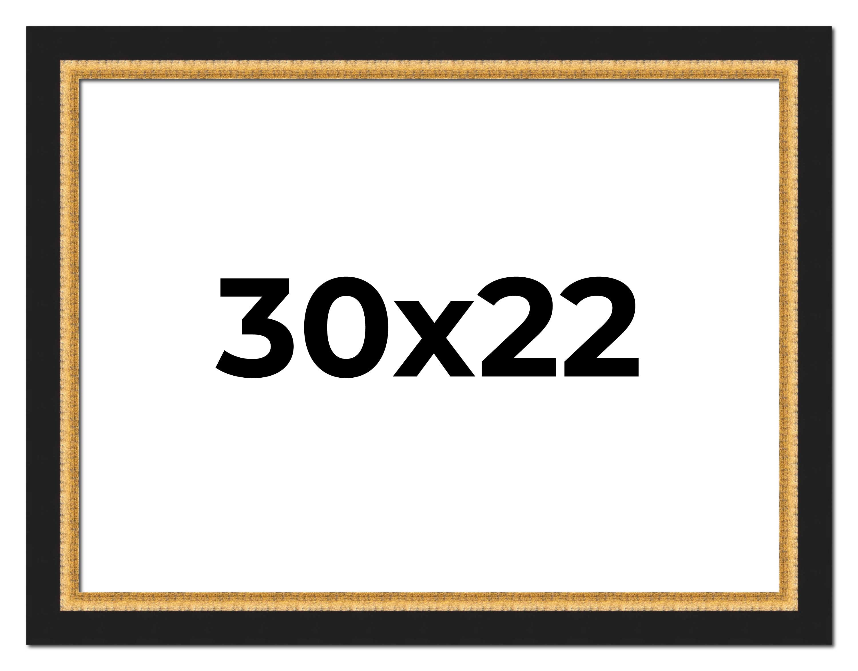30x22 Frame Gold Real Wood Picture Frame Width 2.25 Inches | Interior ...