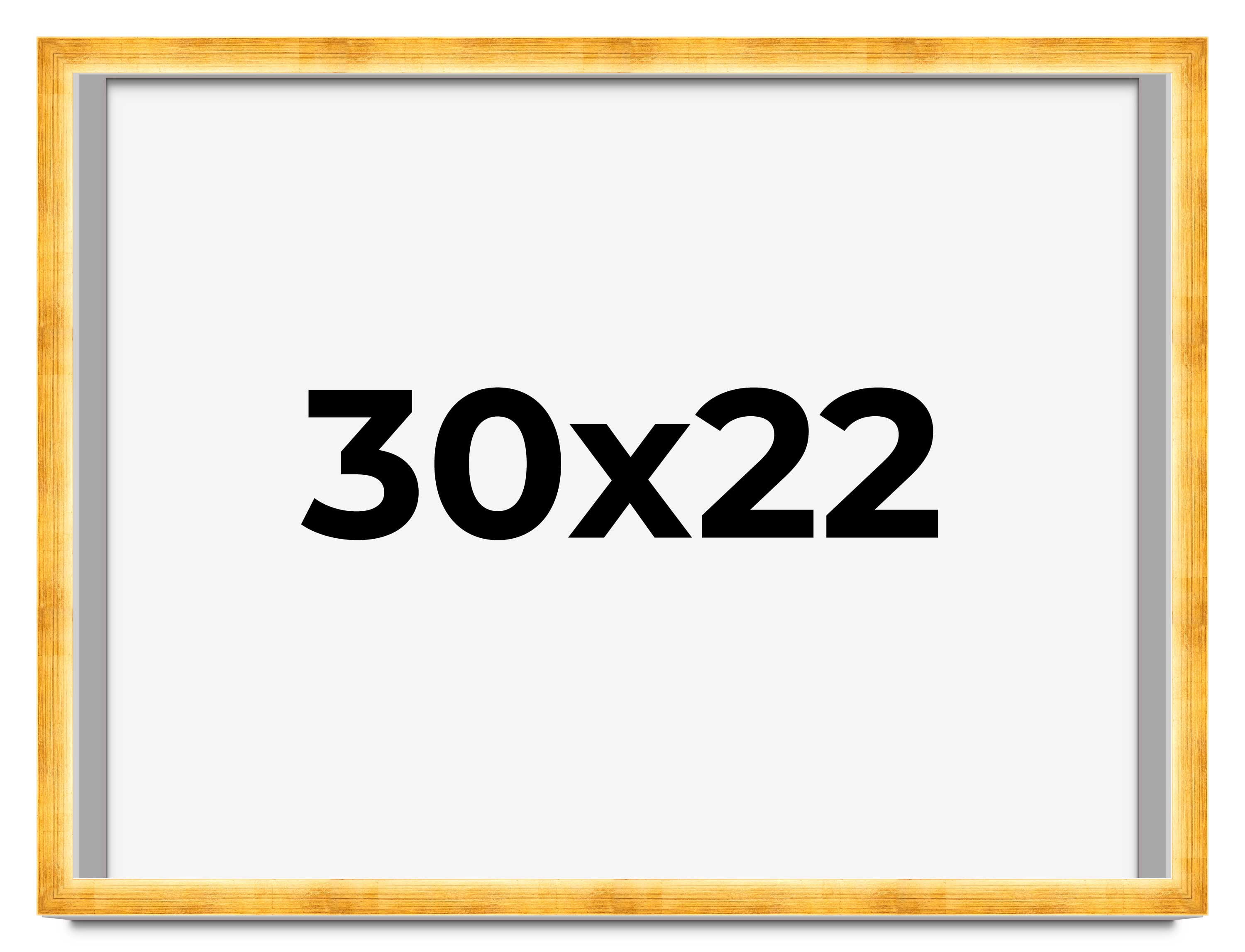 Large Size 30x22 Gold Shadow Box Frame | 1.625 Inches Deep Real Wood ...