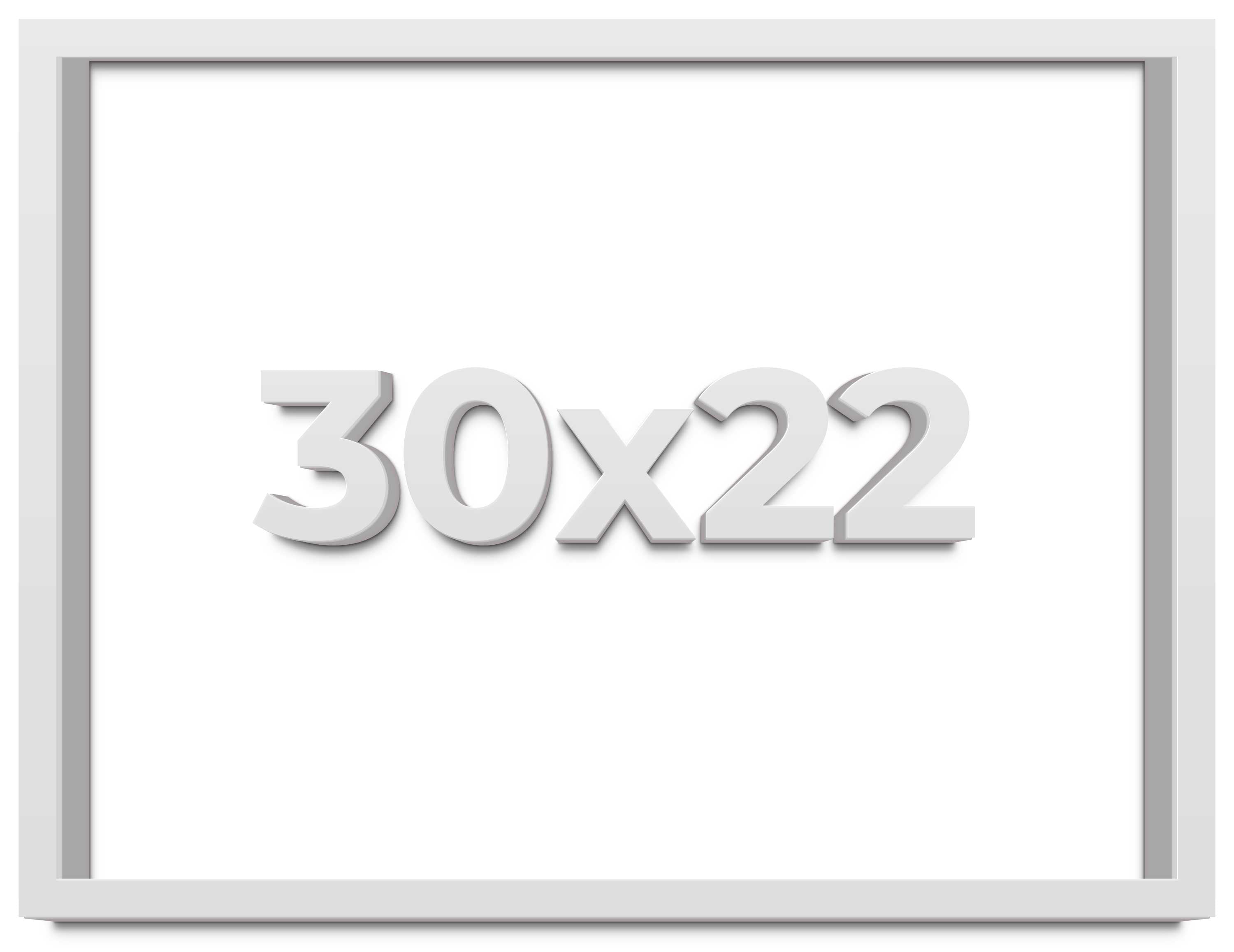 30x22 Shadow Box High Gloss White Display Frame | 1.625 Inches Deep | 1 ...