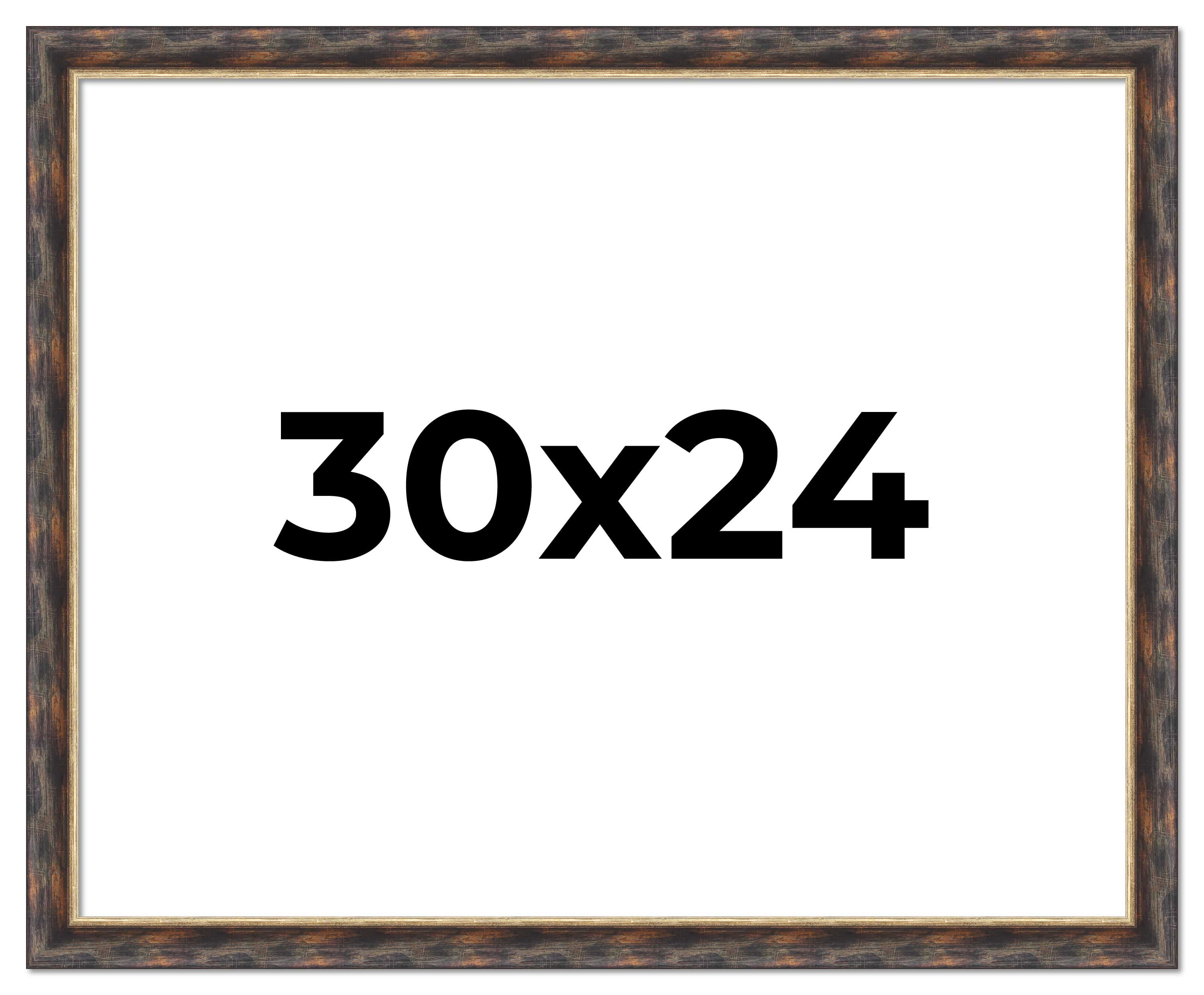 30x24 Frame Gold Real Wood Picture Frame Width 1.5 inches | Interior ...