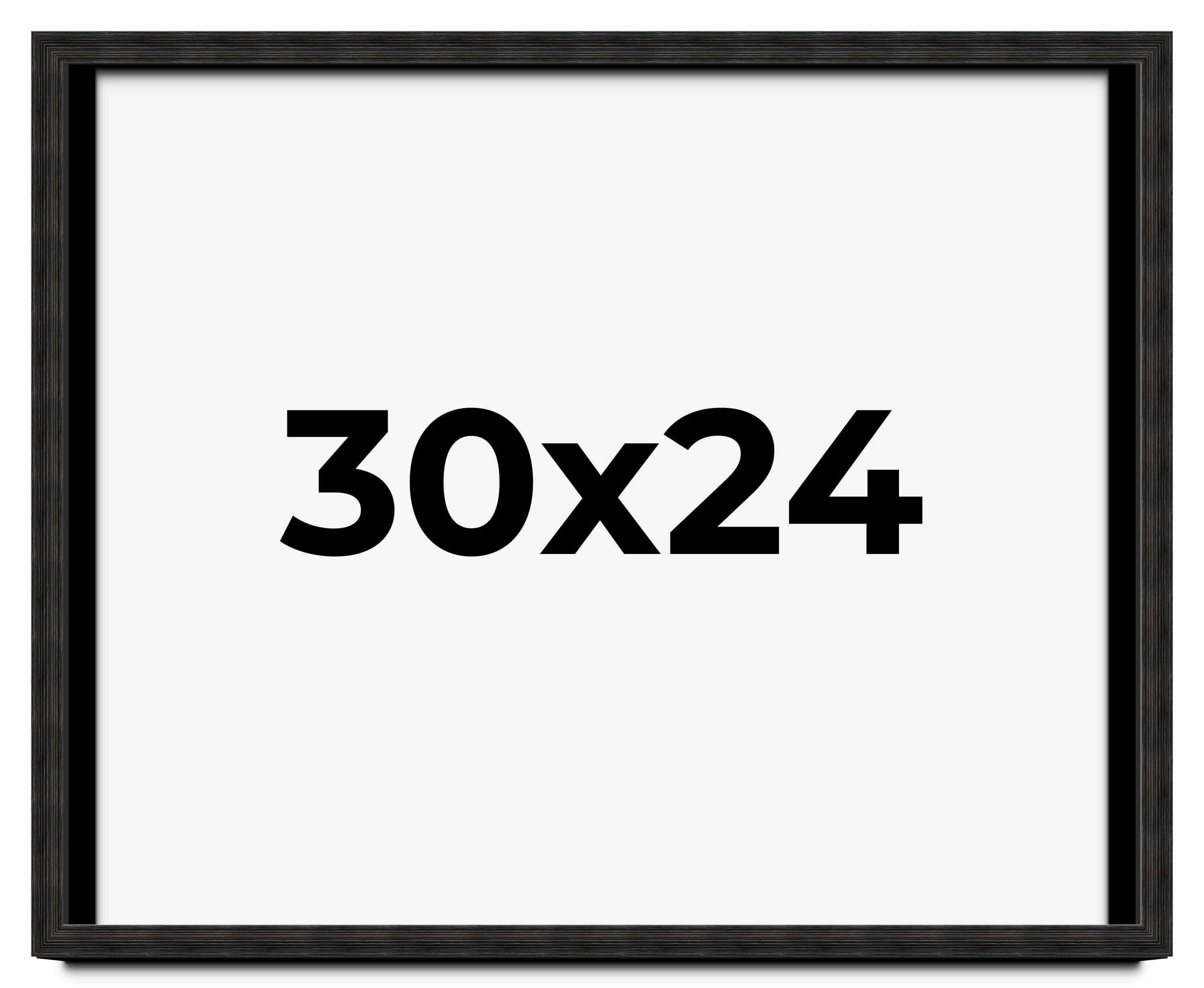 30x24 Shadow Box Black Rustic Barnwood Display Frame | 1.125 Inch Deep ...