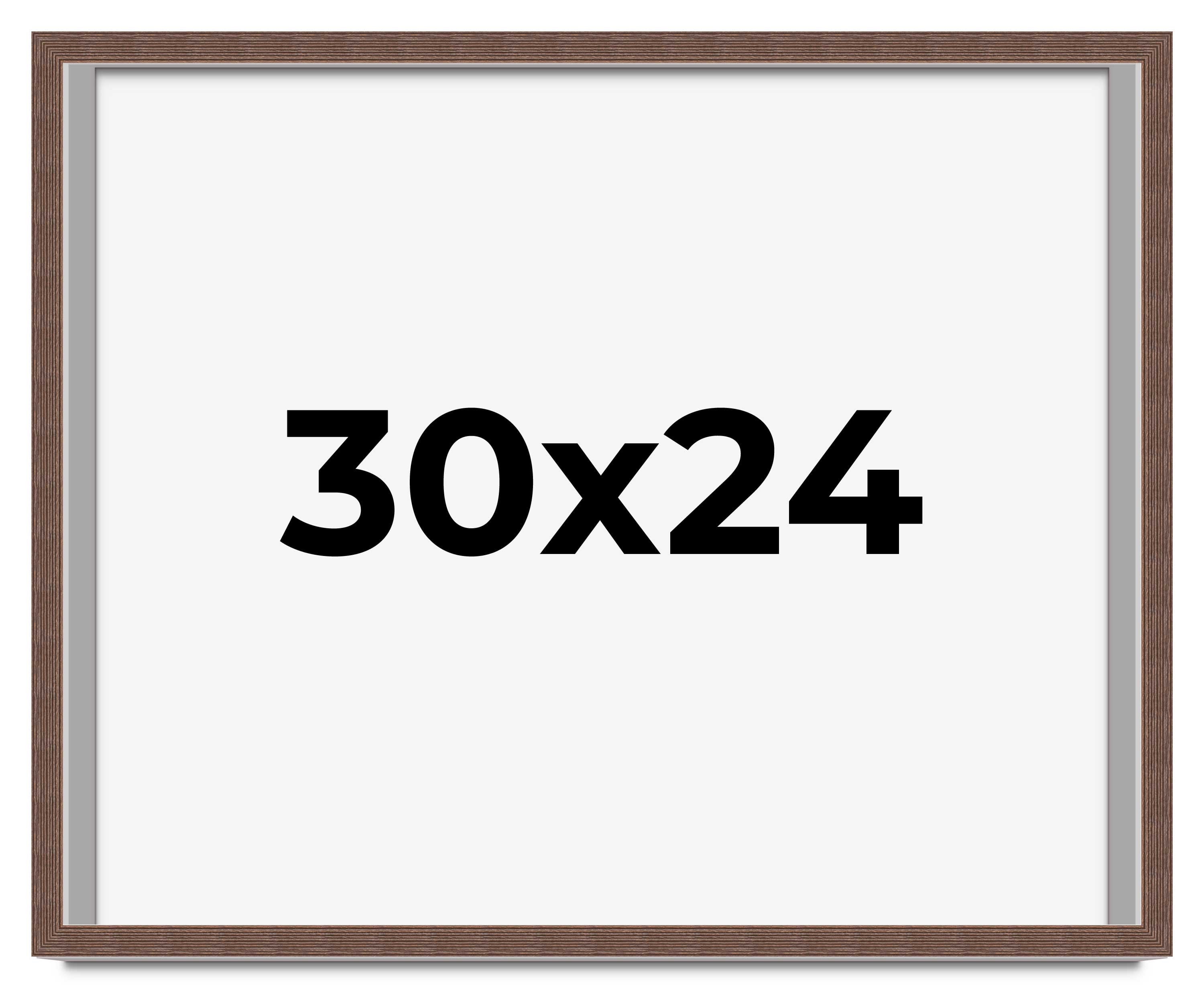 30x24 Shadow Box Frame Brown | 1.125 inches Deep Real Wood Rustic ...