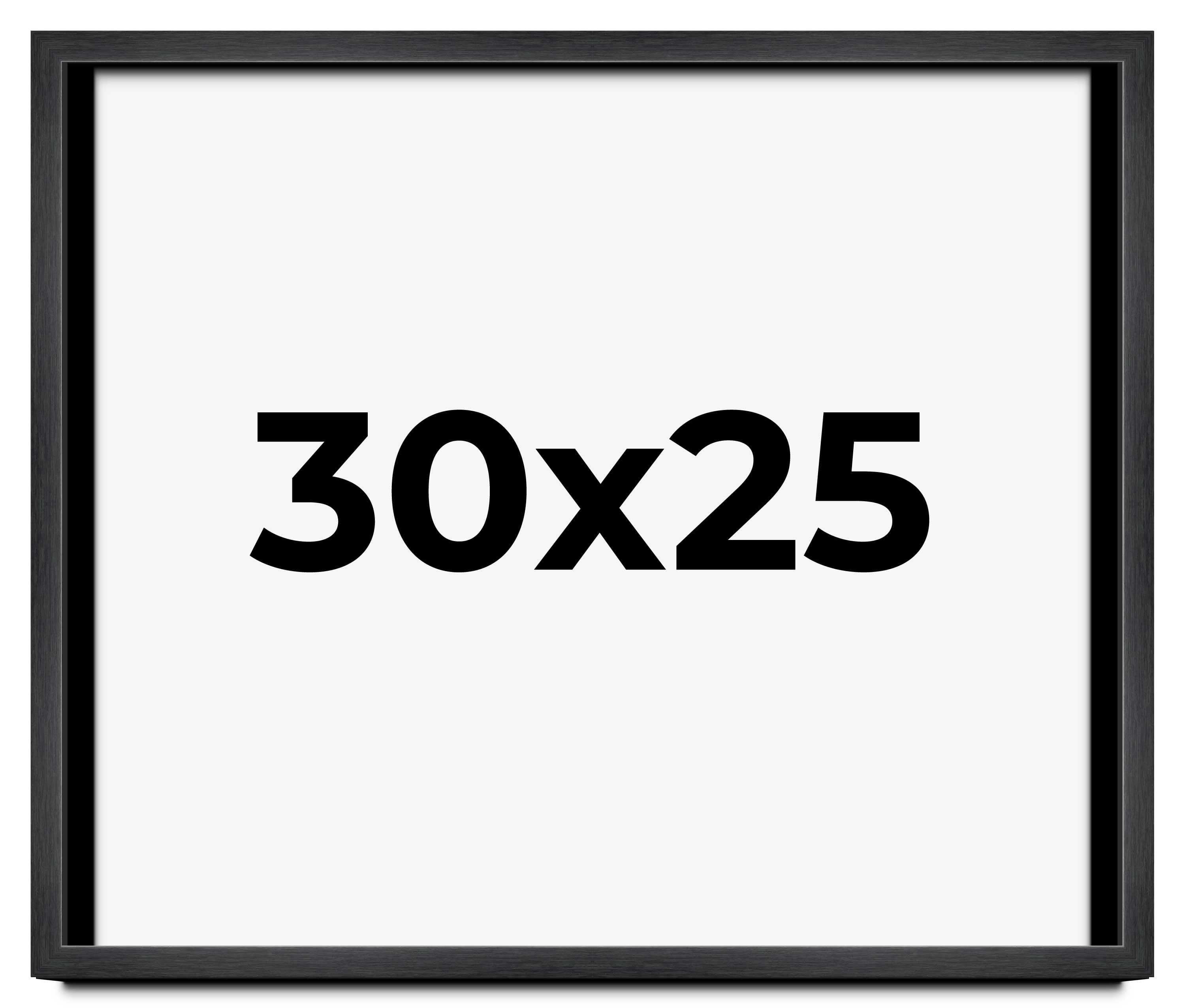 30x25 Frame Black Charcoal Grey Wood Textured Picture Frame | 0.75 Inch ...