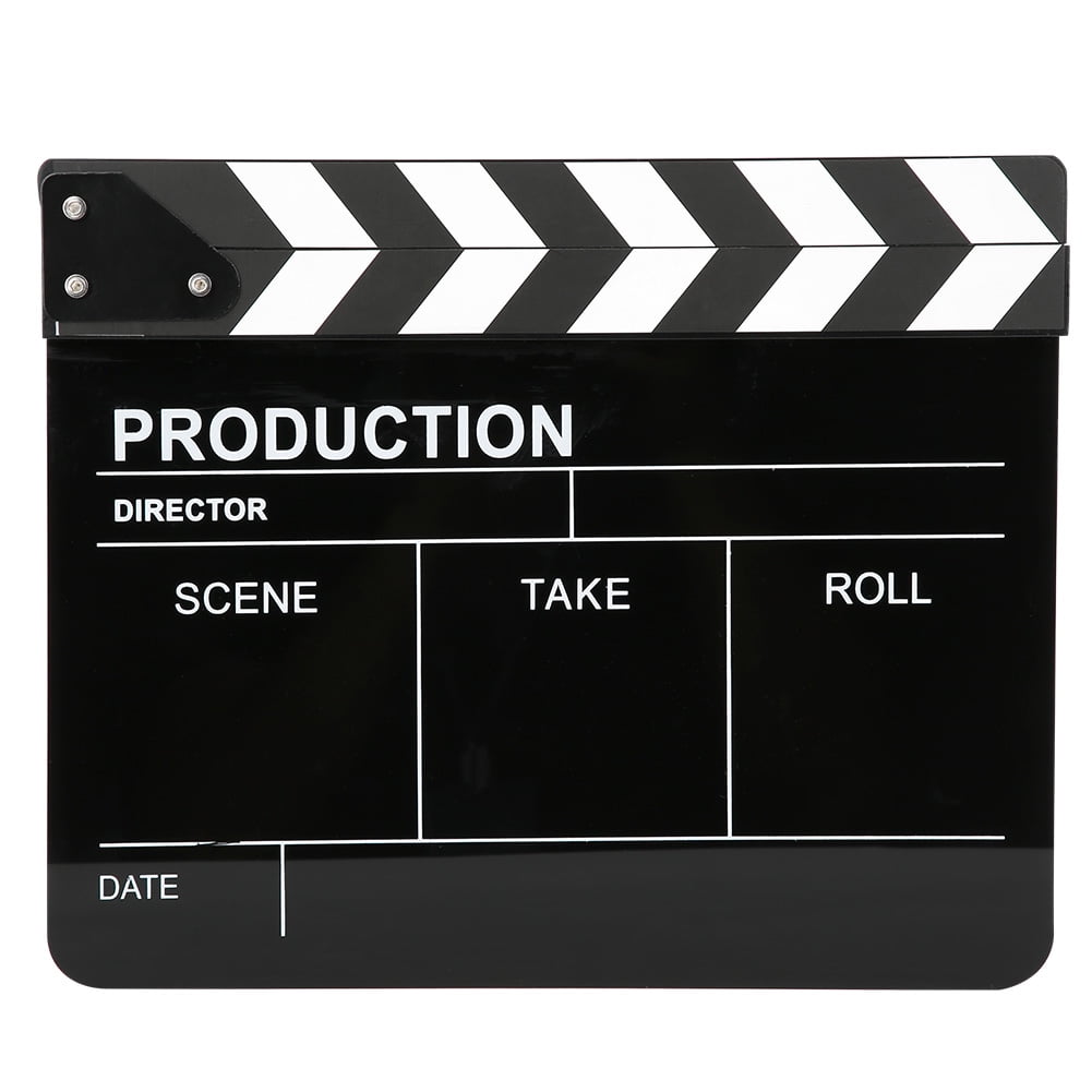 30x25CM Acrylic Clapperboard Director Professional Movie Film Action ...