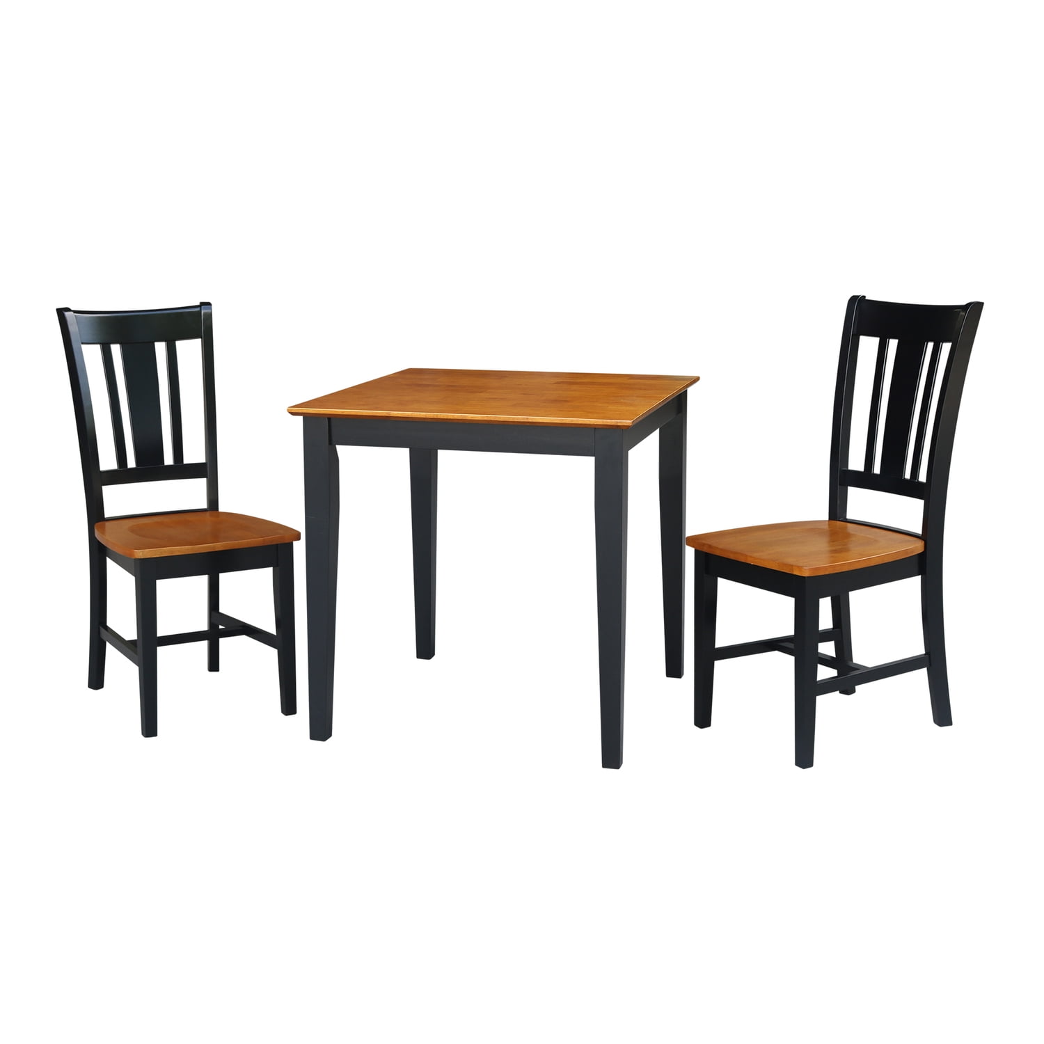 30x30 Dining Table with Two Chairs Black Cherry - Walmart.com