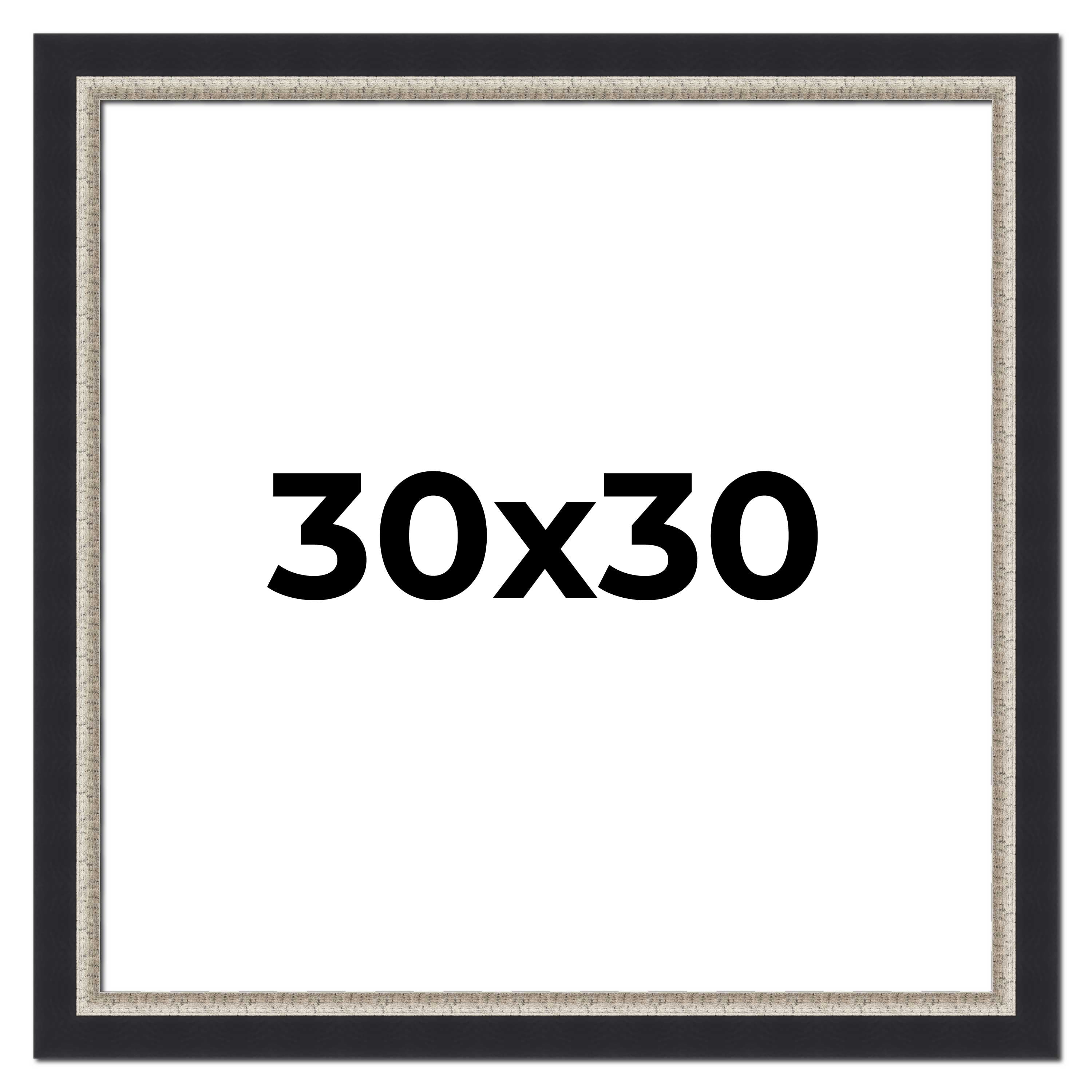 30x30 Frame Black Real Wood Picture Frame Width 2.25 Inches | Interior ...