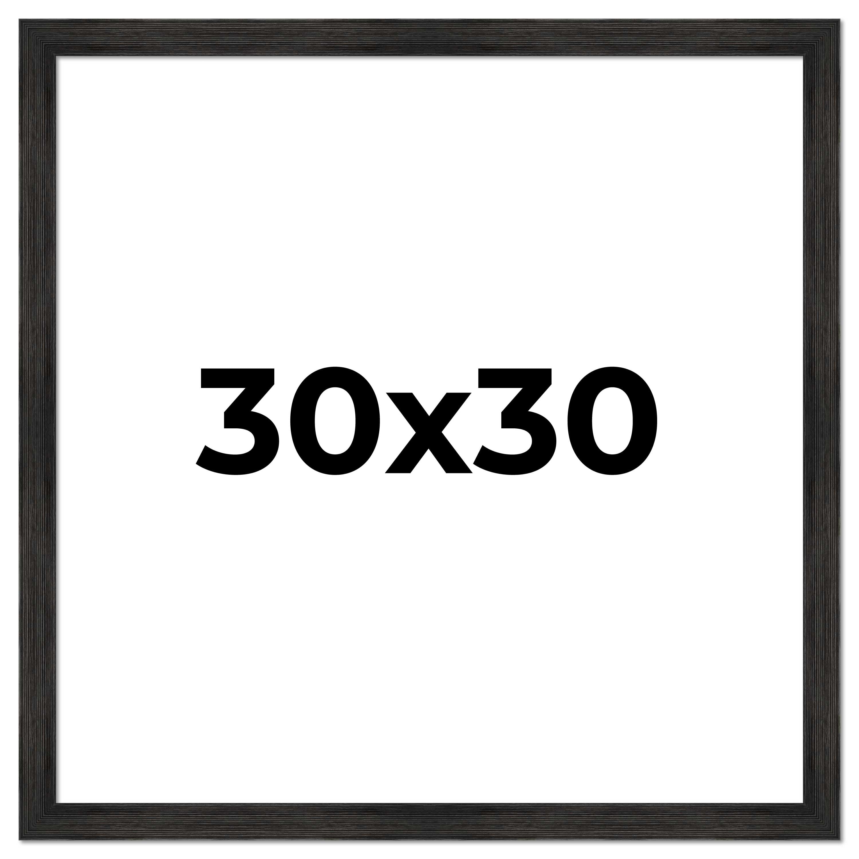 30x30 Frame Black Rustic Barnwood Solid Wood Picture Frame | 1.5 Inch ...