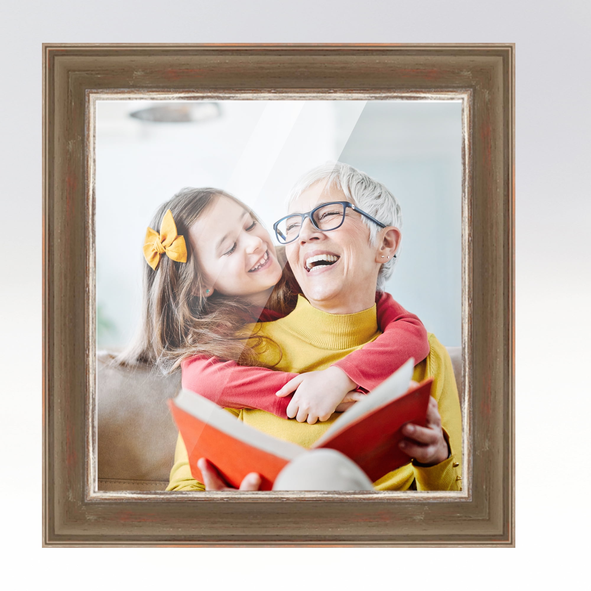30x30 Frame Grey Real Wood Picture Frame Width 1.75 inches | Interior ...